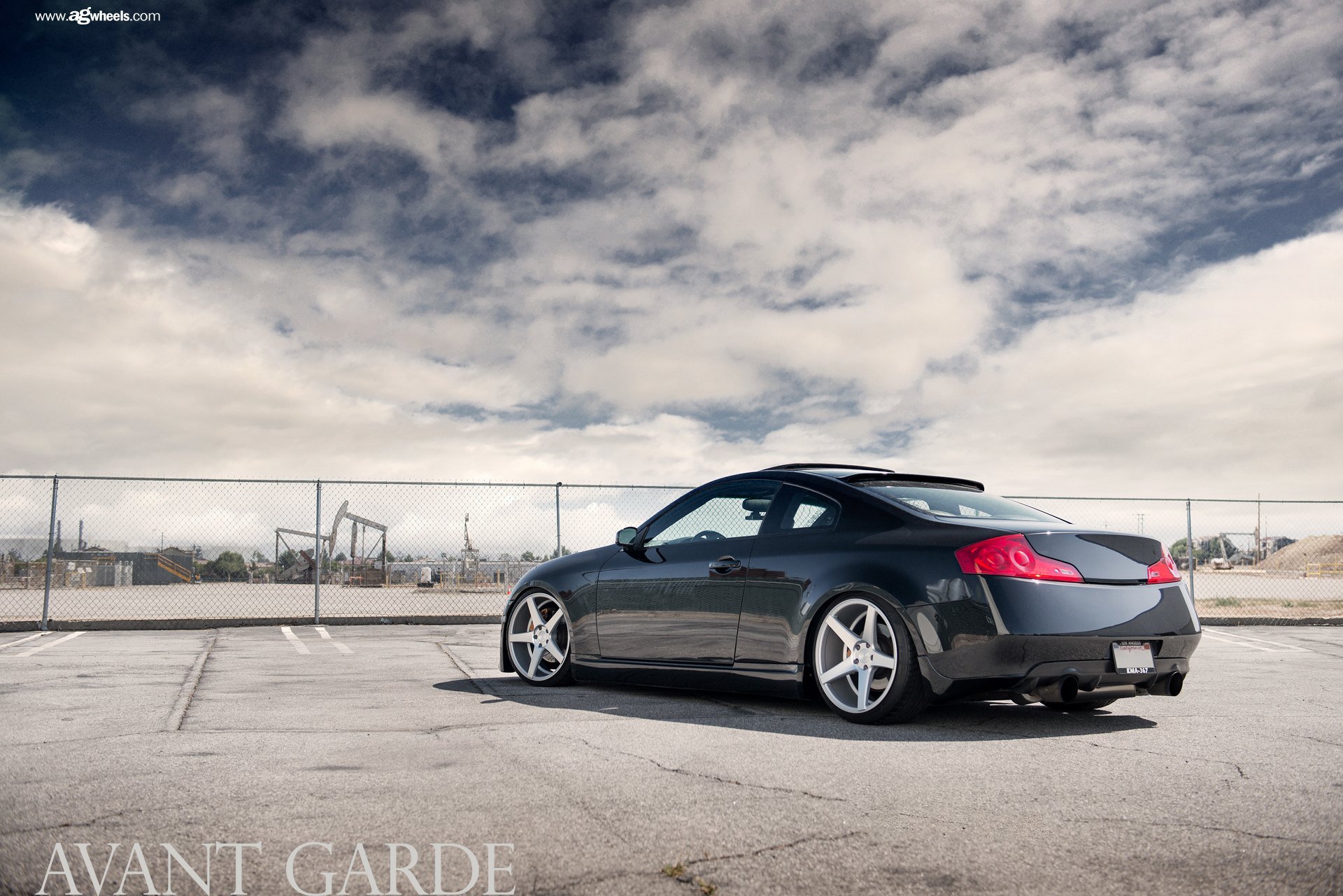Dropped Custom Black Infiniti G35 on Chrome Wheels | CARiD.com Gallery