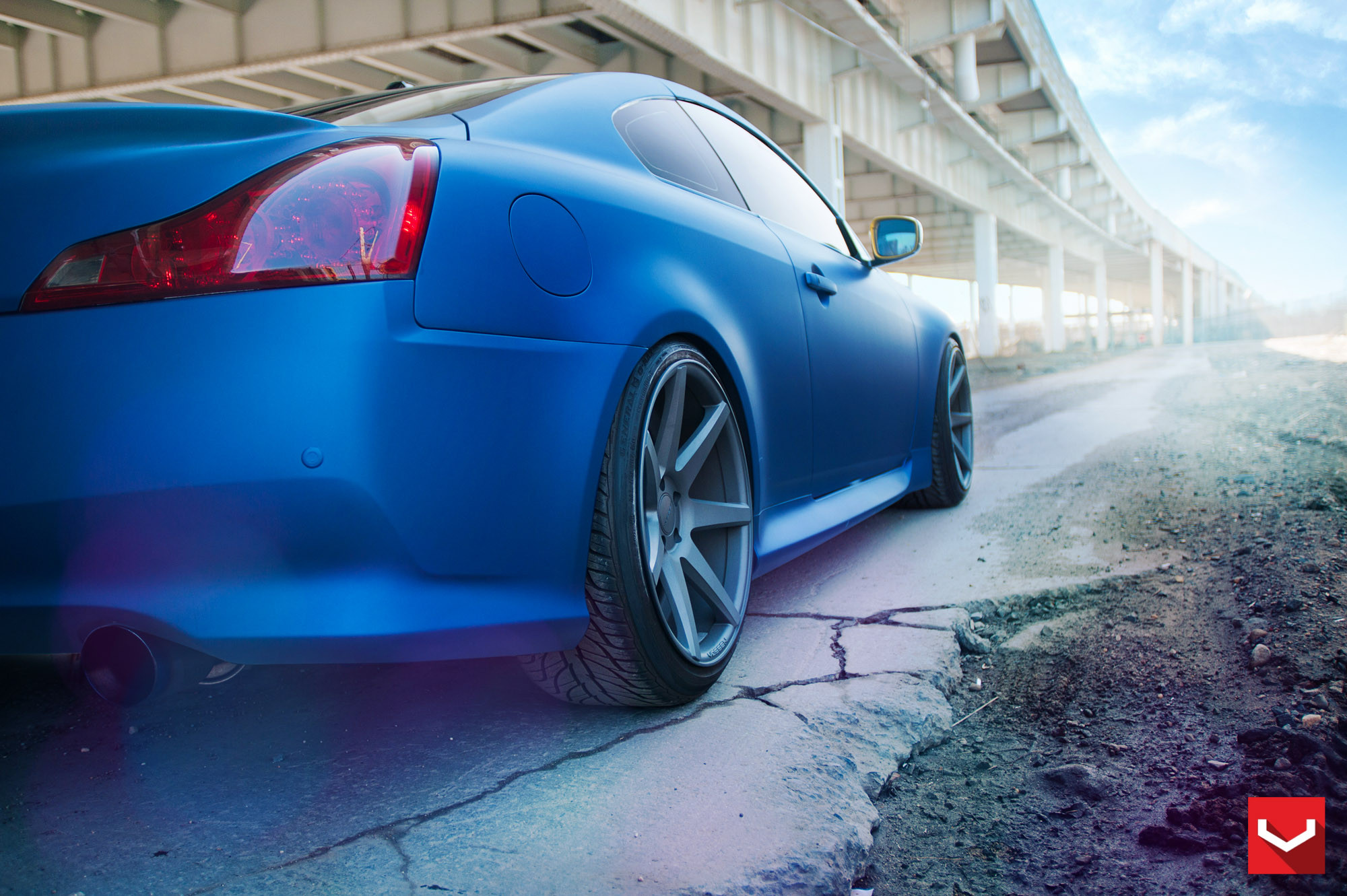 Custom Matte Blue Infiniti G37 Boasting Enhanced Lighting | CARiD.com ...