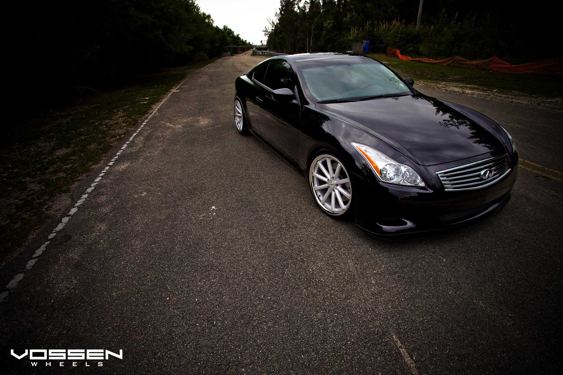 Classy Black Infiniti G37 Put on Vossen Custom Rims | CARiD.com Gallery