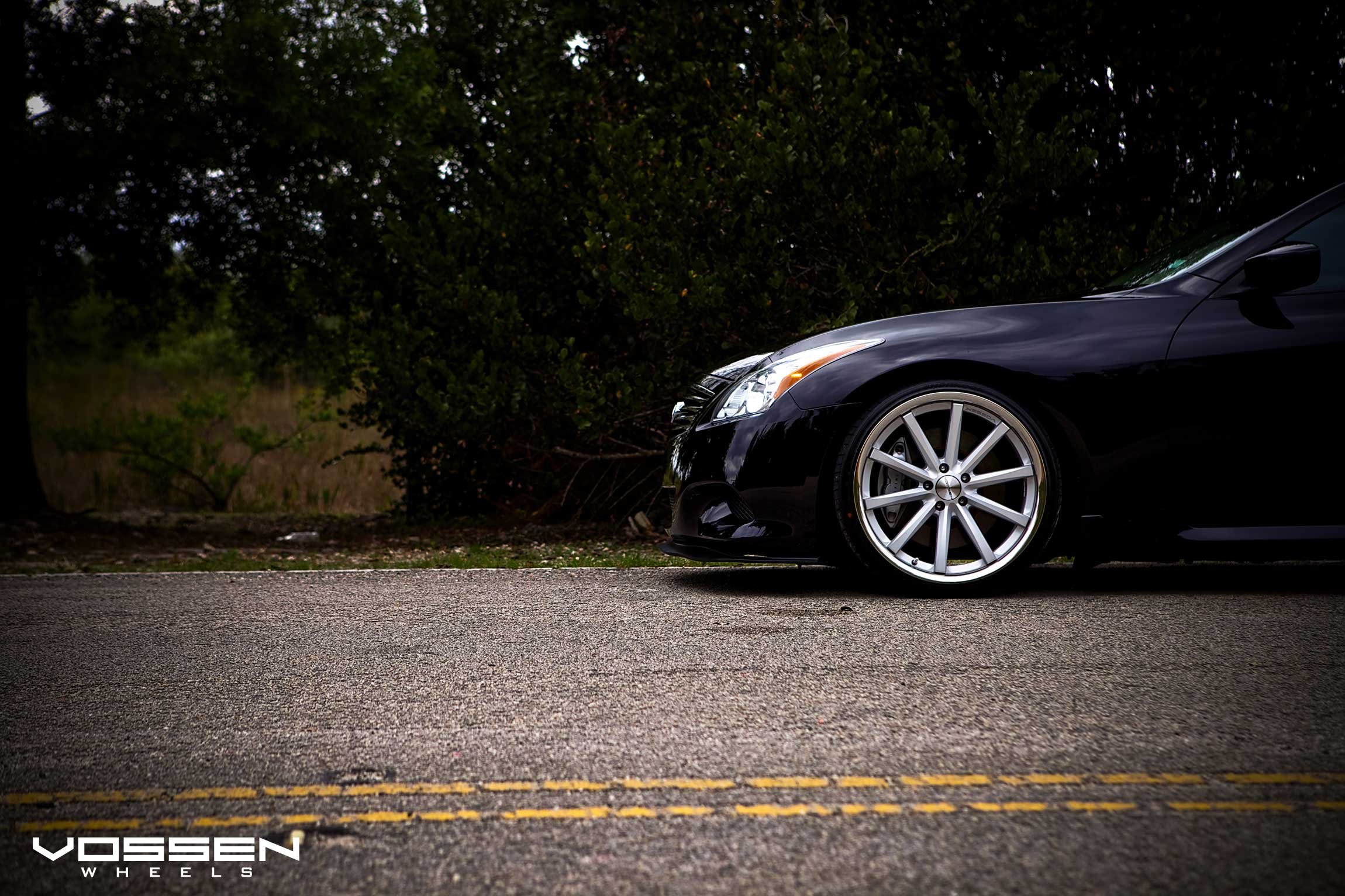 Classy Black Infiniti G37 Put on Vossen Custom Rims | CARiD.com Gallery