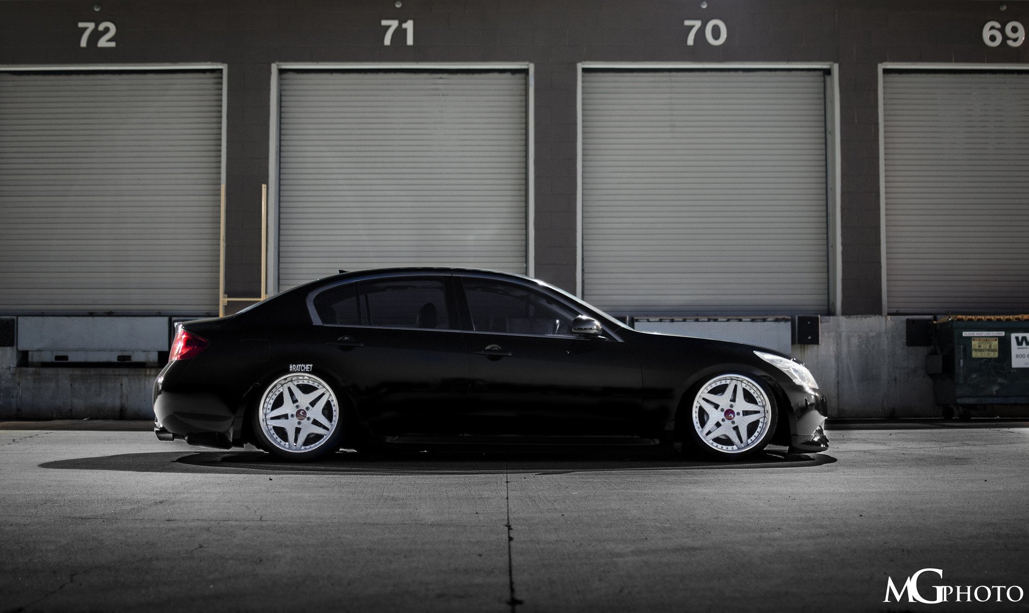 Stanced Out Infiniti G37 with Chrome Billet Grille | CARiD.com Gallery