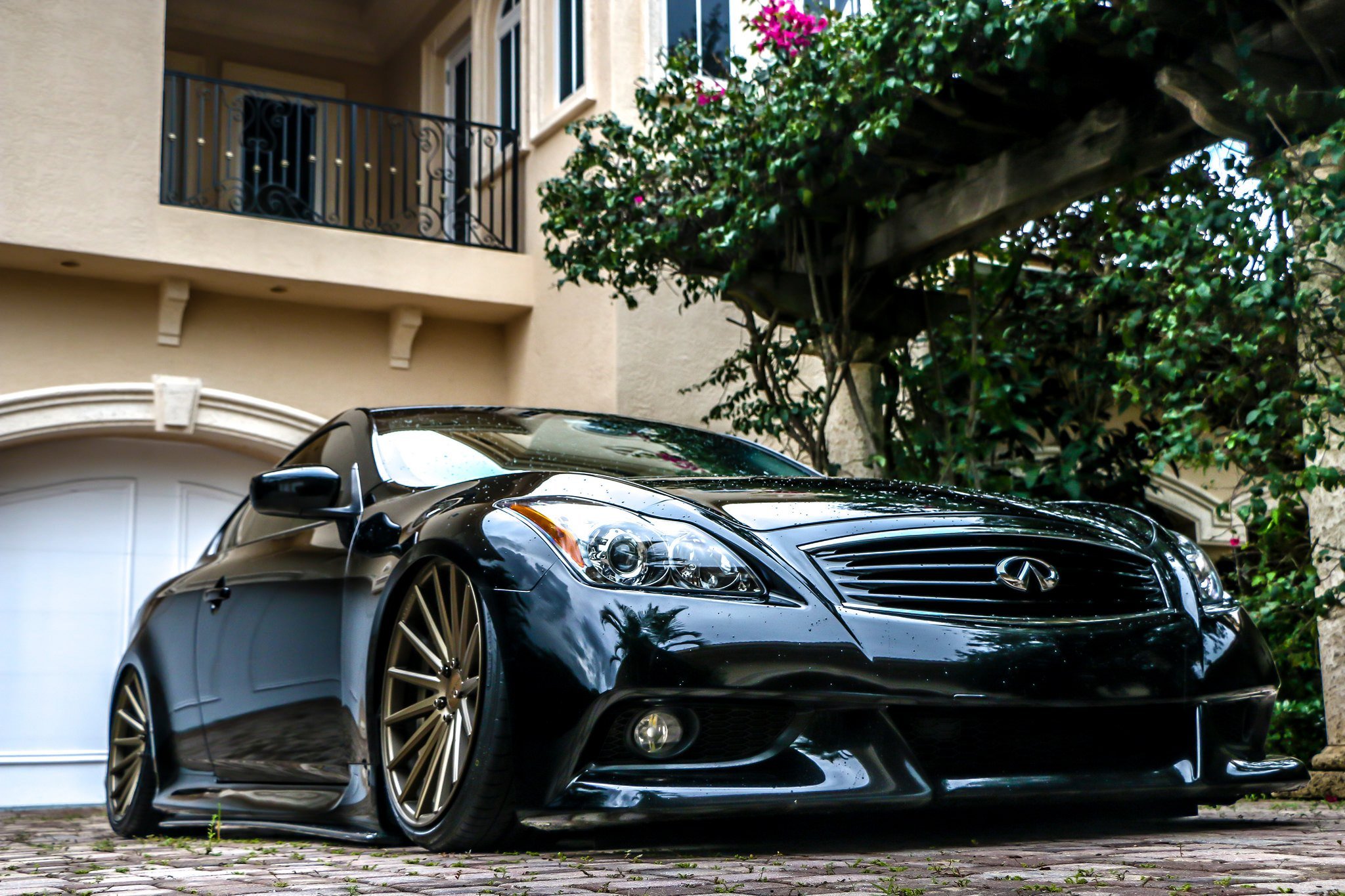 Bossy Black Infiniti G37 Gets Aftermarket Front Bumper with Fog Lights ...