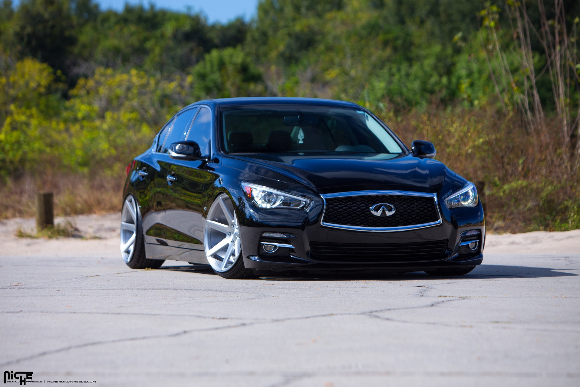 Stanced Infiniti Q50 Enhanced With Air Suspension and Niche Rims ...