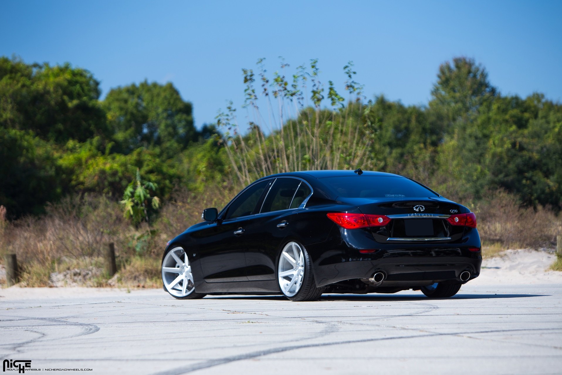 Stanced Infiniti Q50 Enhanced With Air Suspension and Niche Rims ...