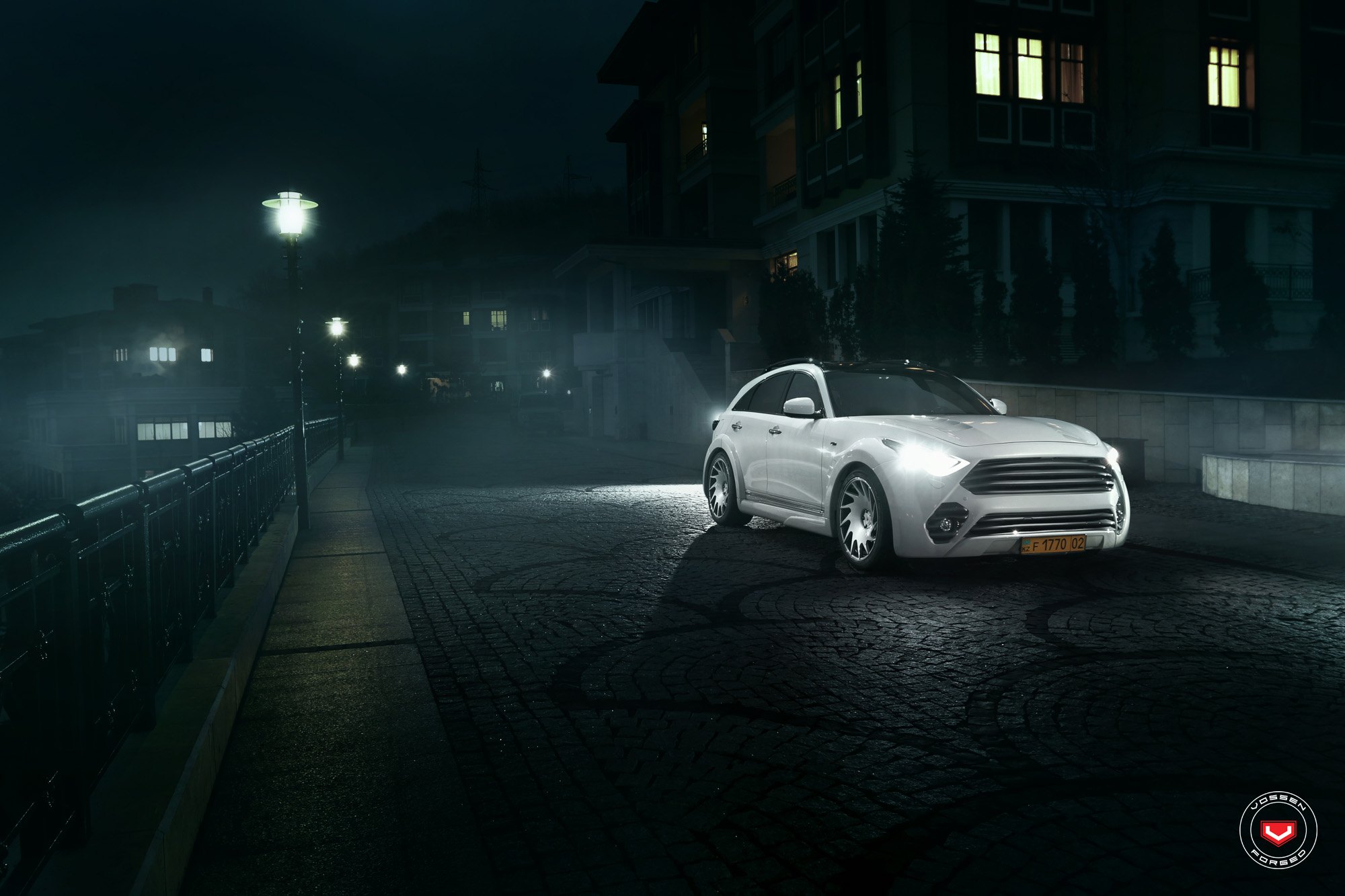 Fully Loaded Infiniti QX70 With a Wide Body Kit and Vossen Rims | CARiD ...