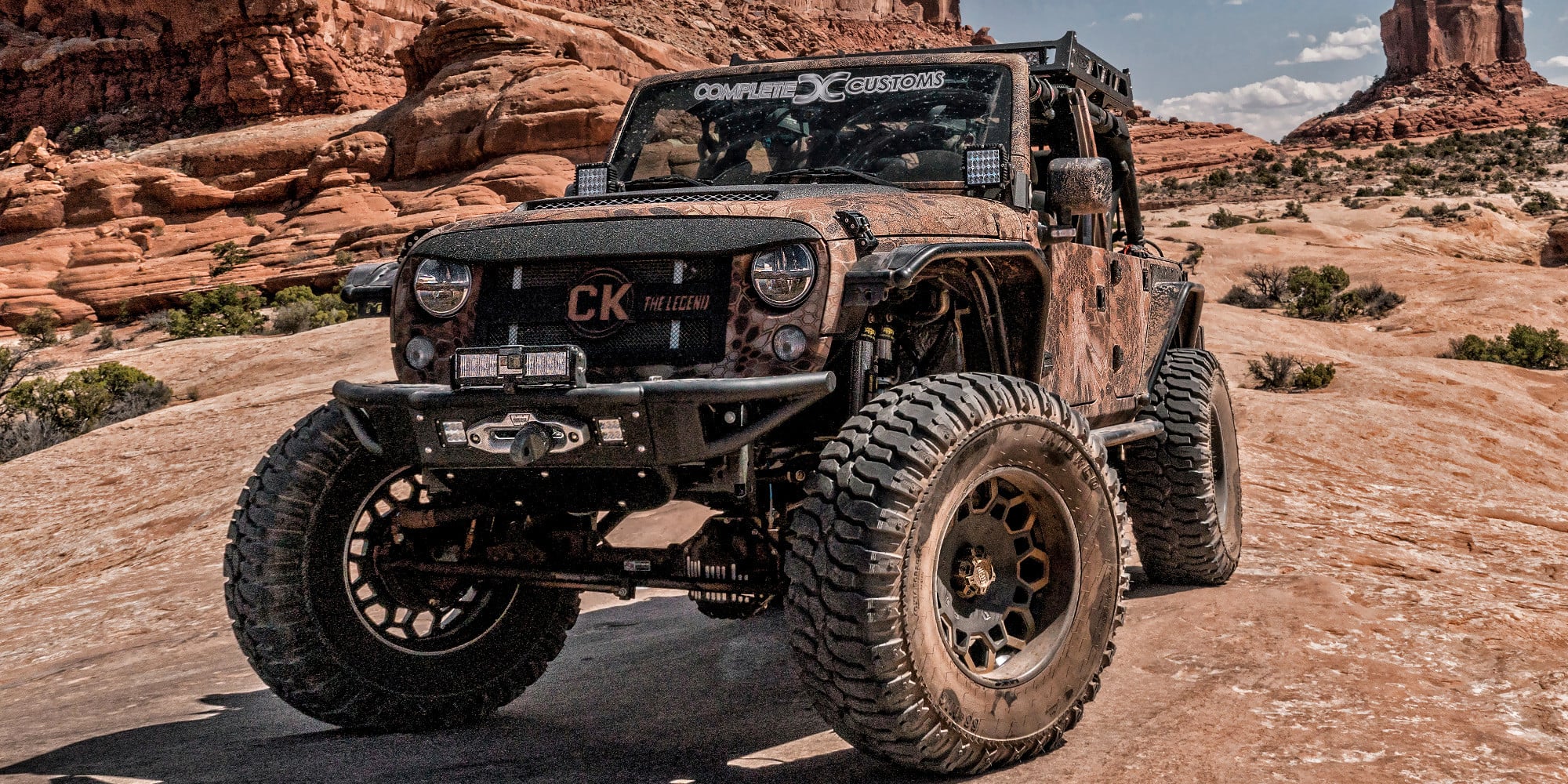 JK Rock Crawler with a Snake Skin Vinyl Wrap | CARiD.com Gallery