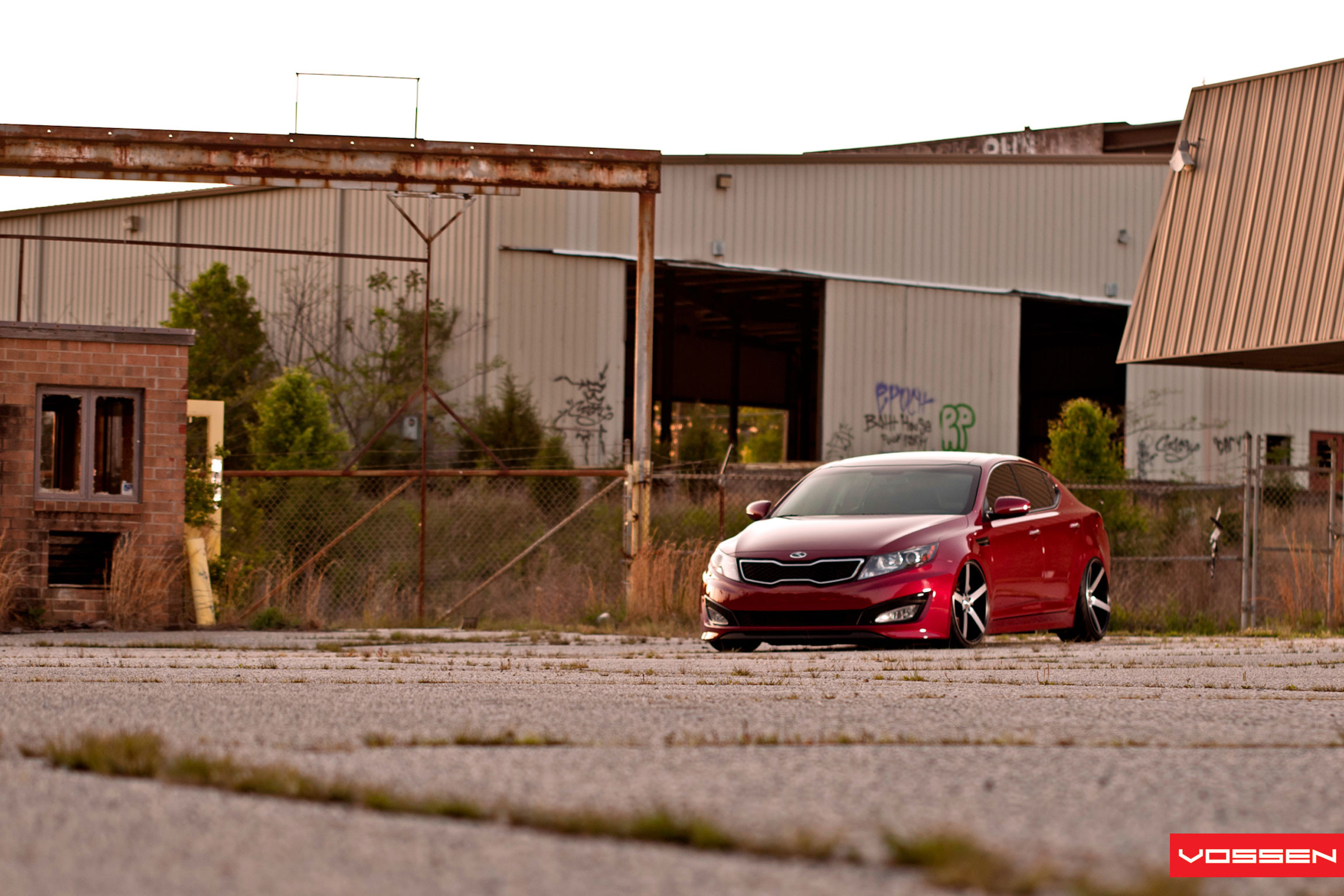 Stanced Out Kia Optima With Air Suspension and Custom Wheels | CARiD ...