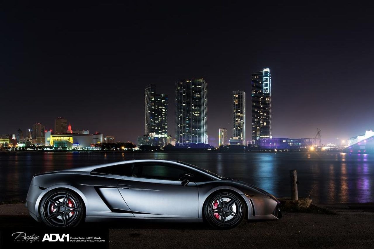 Night Luxury: Black Lamborghini Gallardo Fitted With ADV1 Custom Rims ...