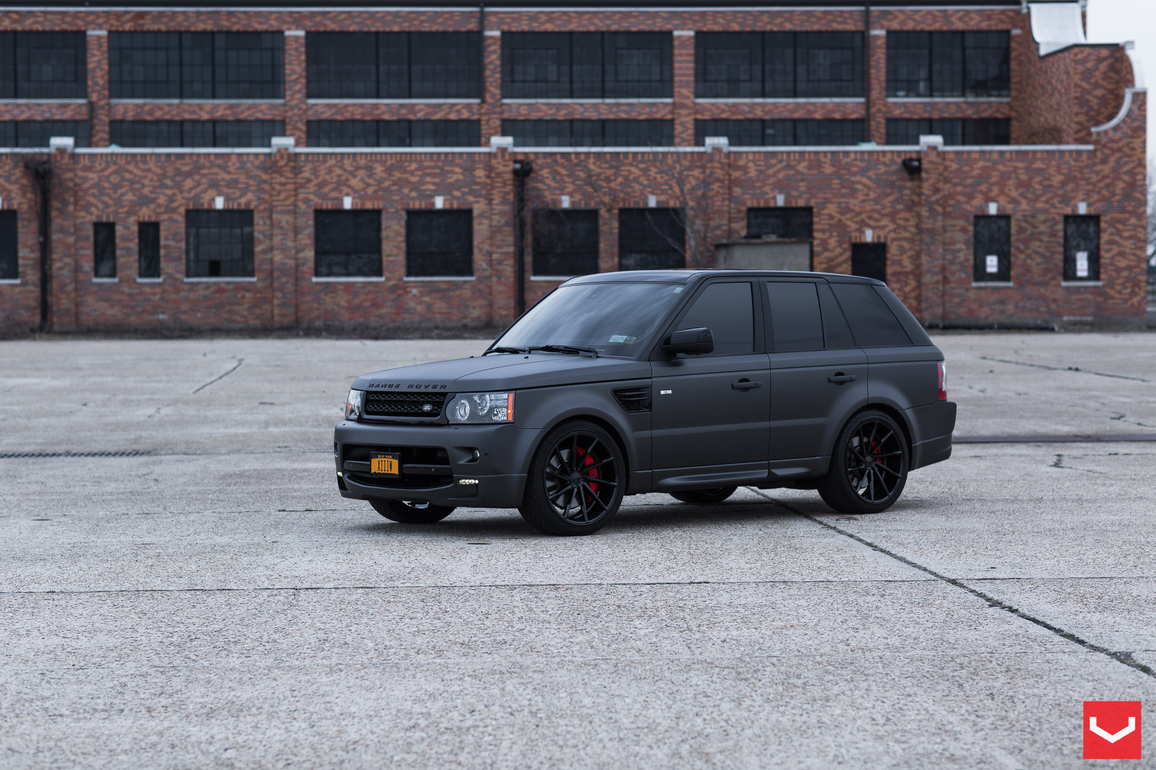 Black on Black: Matte Land Rover Range Rover Sport with Custom Rims ...