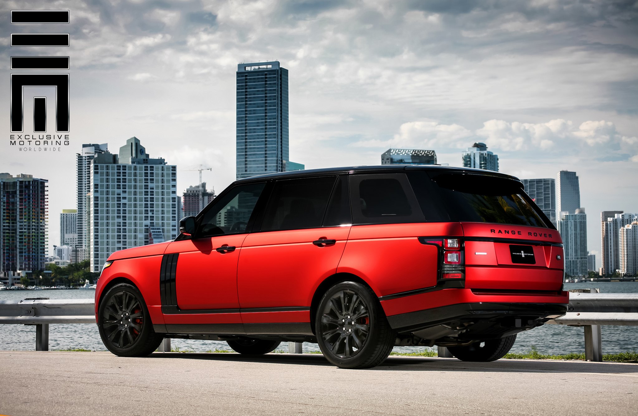 Red Matte Range Rover on Black Wheels by Exclusive Motoring | CARiD.com ...
