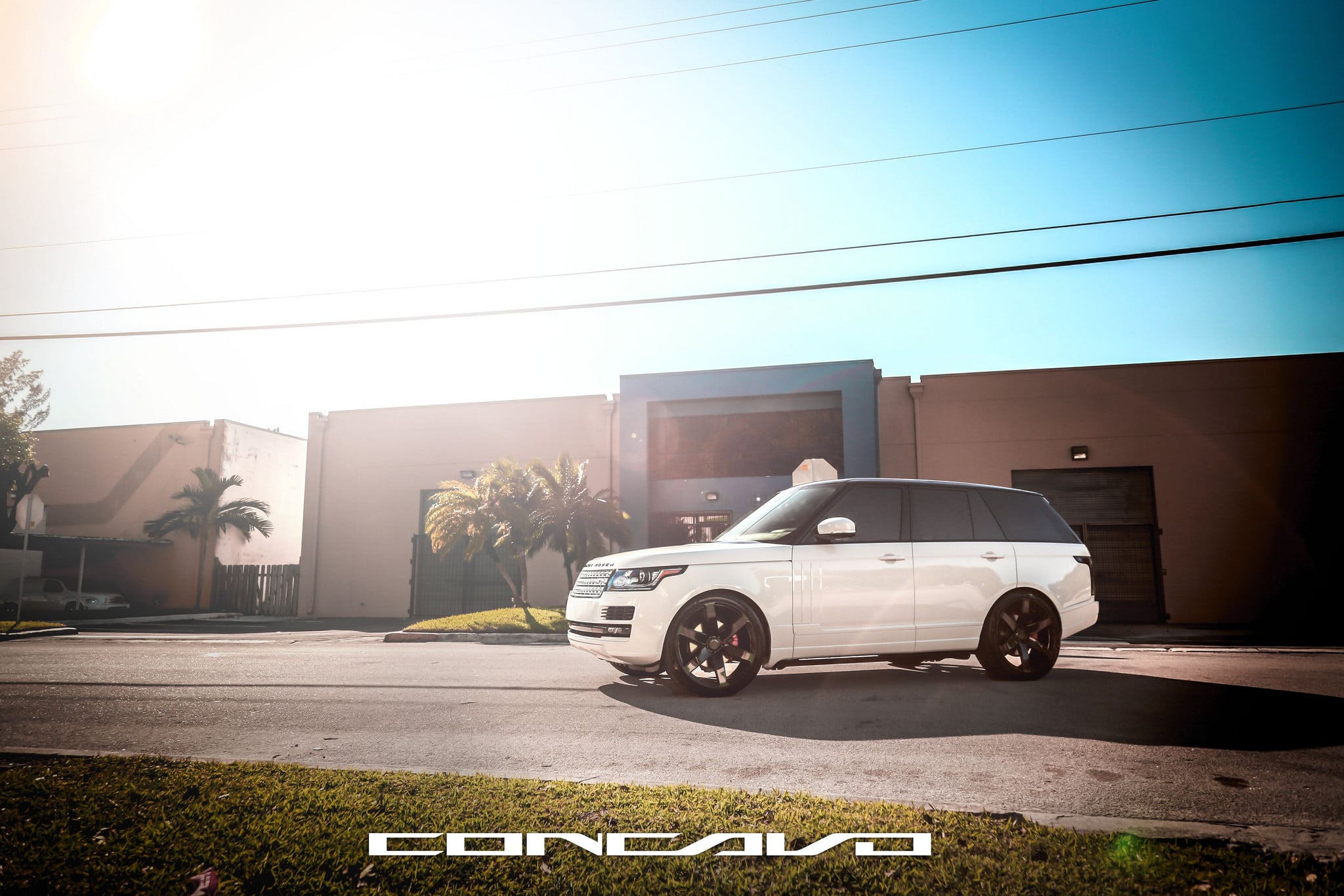 Classy White Range Rover put on Black ADV1 Custom Wheels | CARiD.com ...