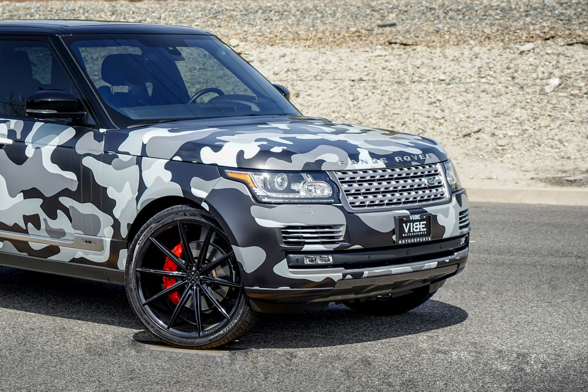 Camo Range Rover Boasting Custom Blaque Diamond Wheels | CARiD.com Gallery