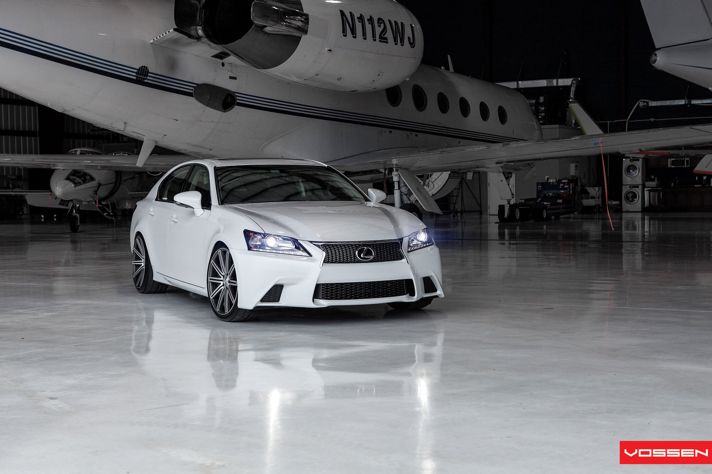 VIP Look of Gloss White Lexus GS That Boasts Custom Vossen Rims | CARiD ...