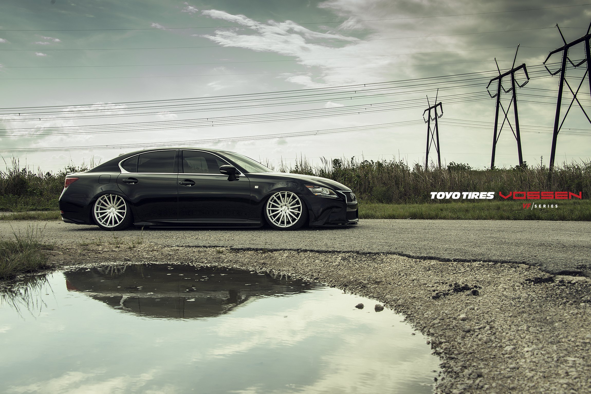 Bagged Lexus GS Fitted With Vossen Forged Rims | CARiD.com Gallery