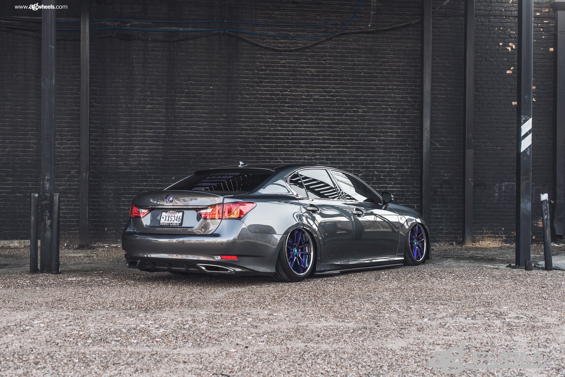 Stanced Lexus GS with Purple-Blue Rims by Avant Garde | CARiD.com Gallery