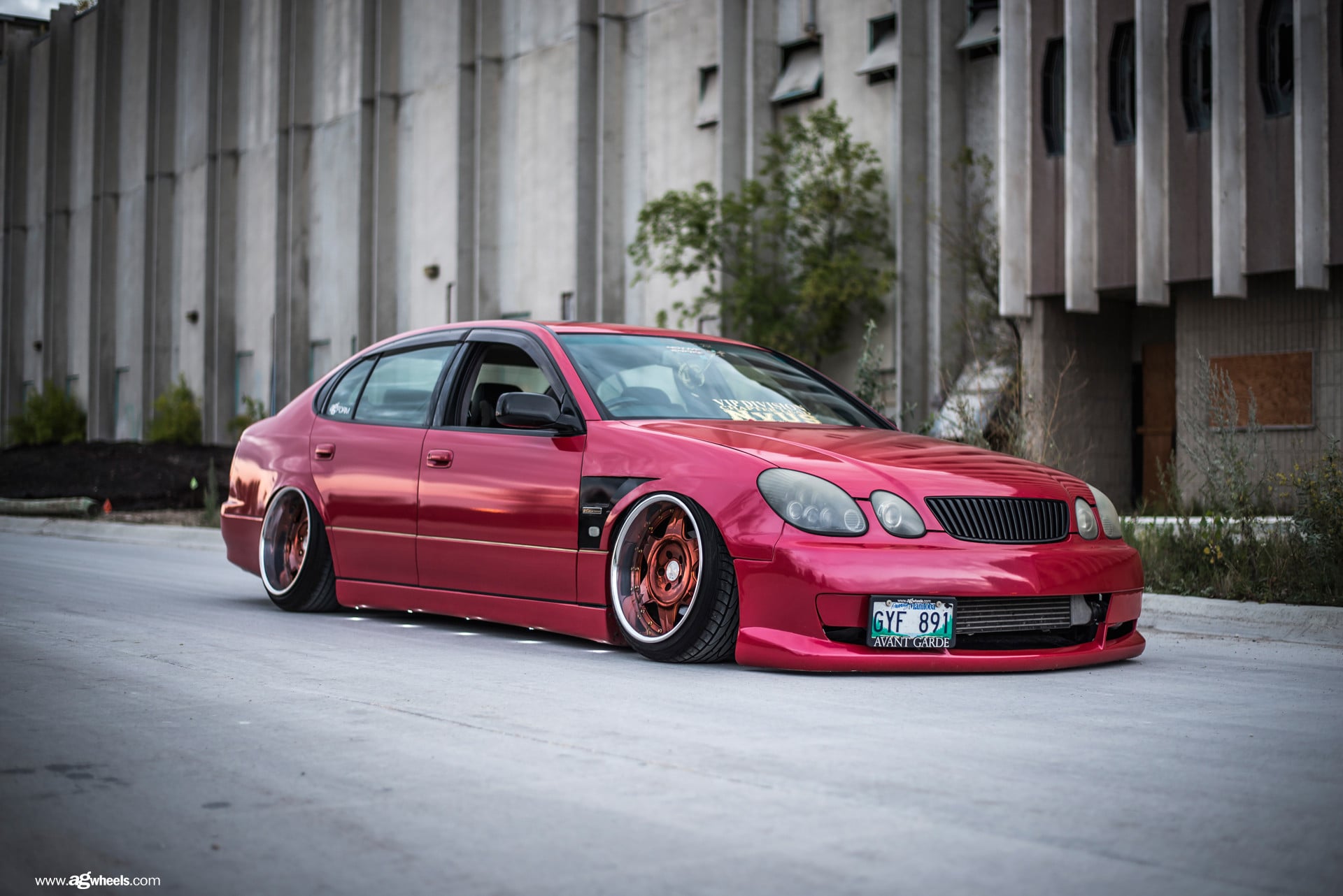 Slammed and Extremely Stylish Custom Purple Lexus GS on Custom Painted ...