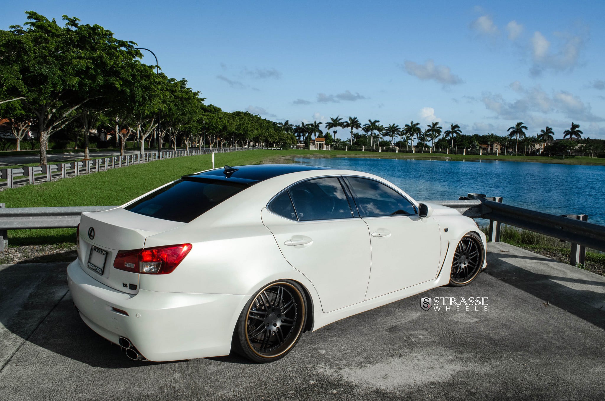 Slammed Custom White Lexus IS Shod in Falken Tires | CARiD.com Gallery