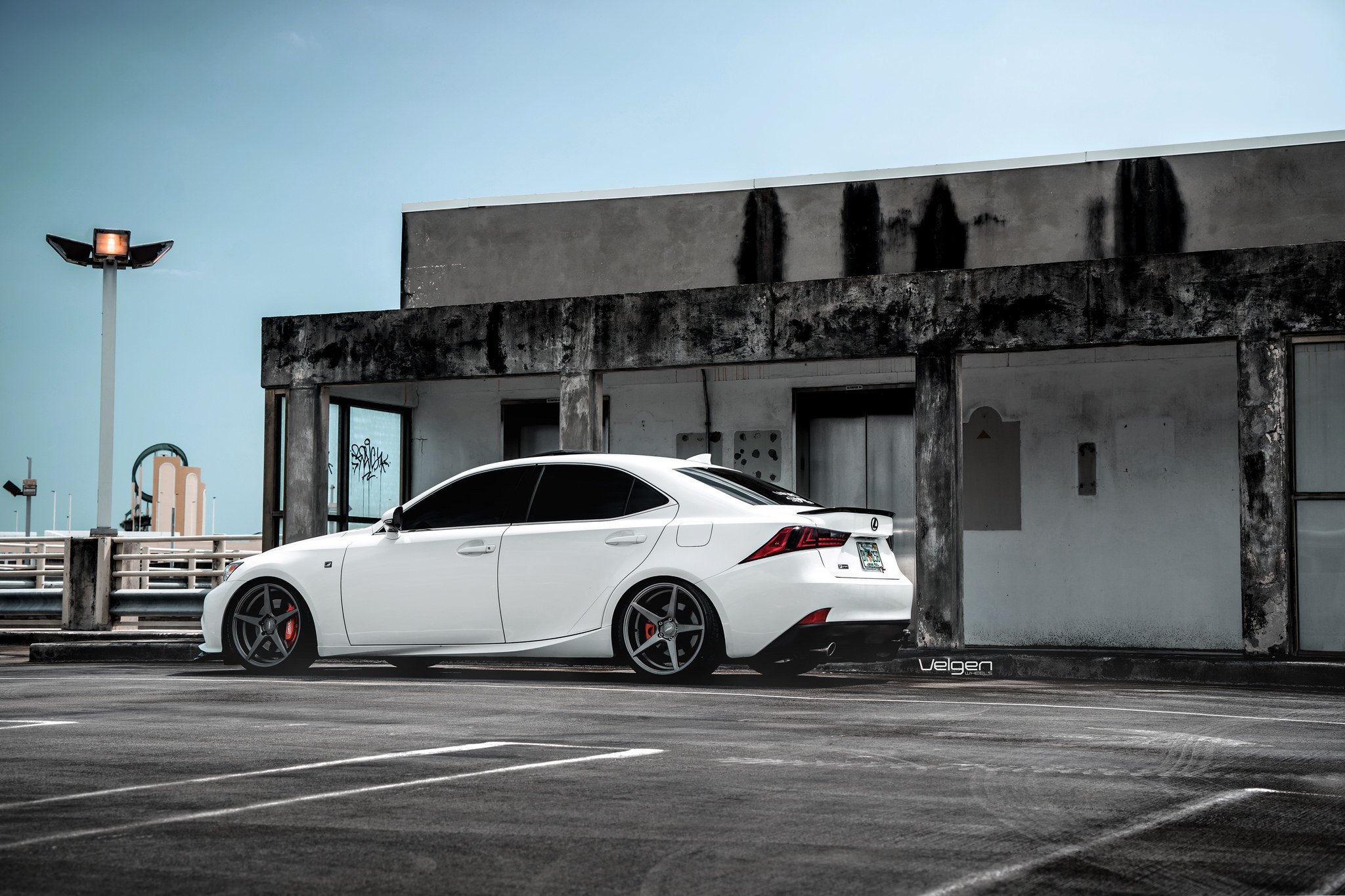 Dressed to Impress: White Lexus IS on Velgen Wheels | CARiD.com Gallery