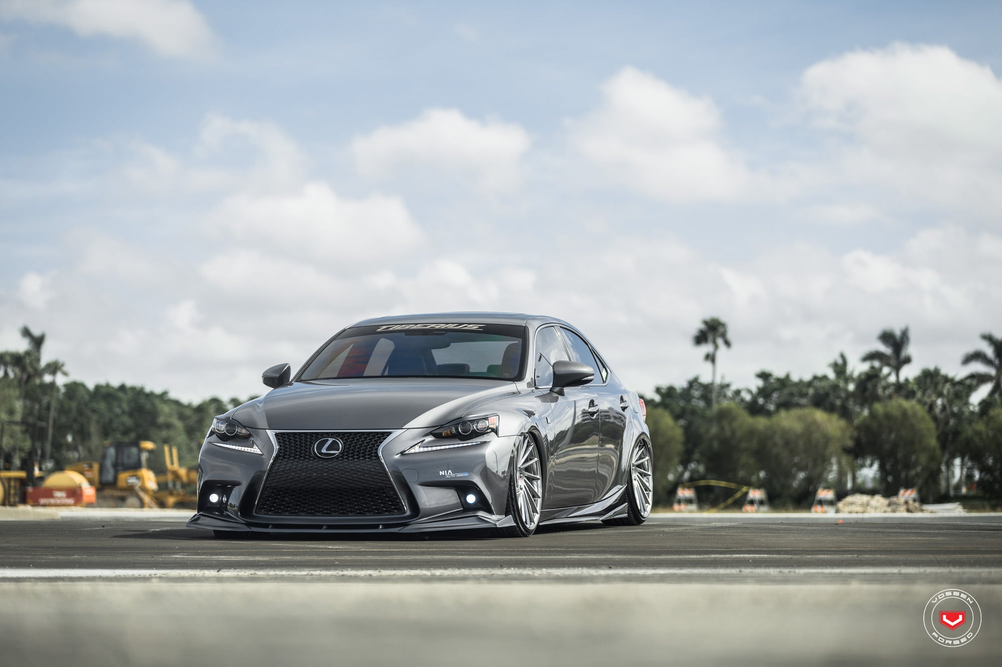 Royal Ride: Gray Lexus IS on Vossen Rims | CARiD.com Gallery