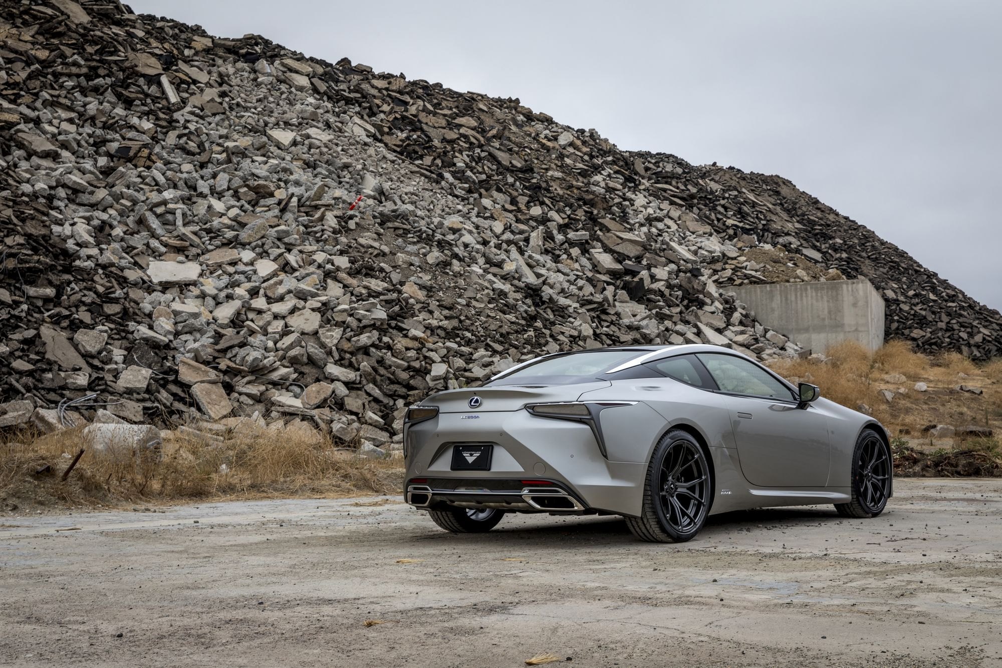 Solid Gray Lexus LC Boasting a Set of Matte Black Vorsteiner Wheels ...
