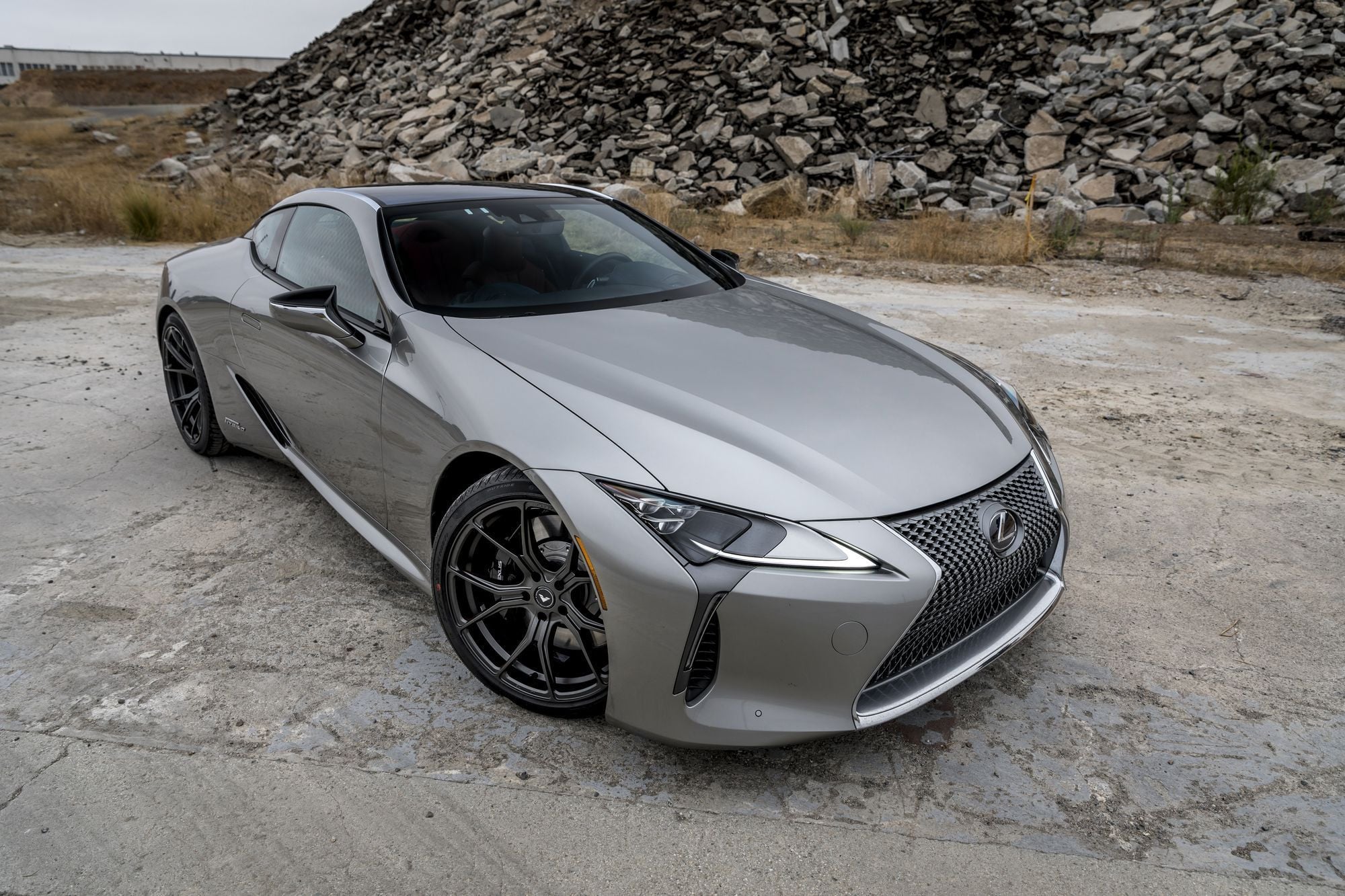 Solid Gray Lexus LC Boasting a Set of Matte Black Vorsteiner Wheels ...
