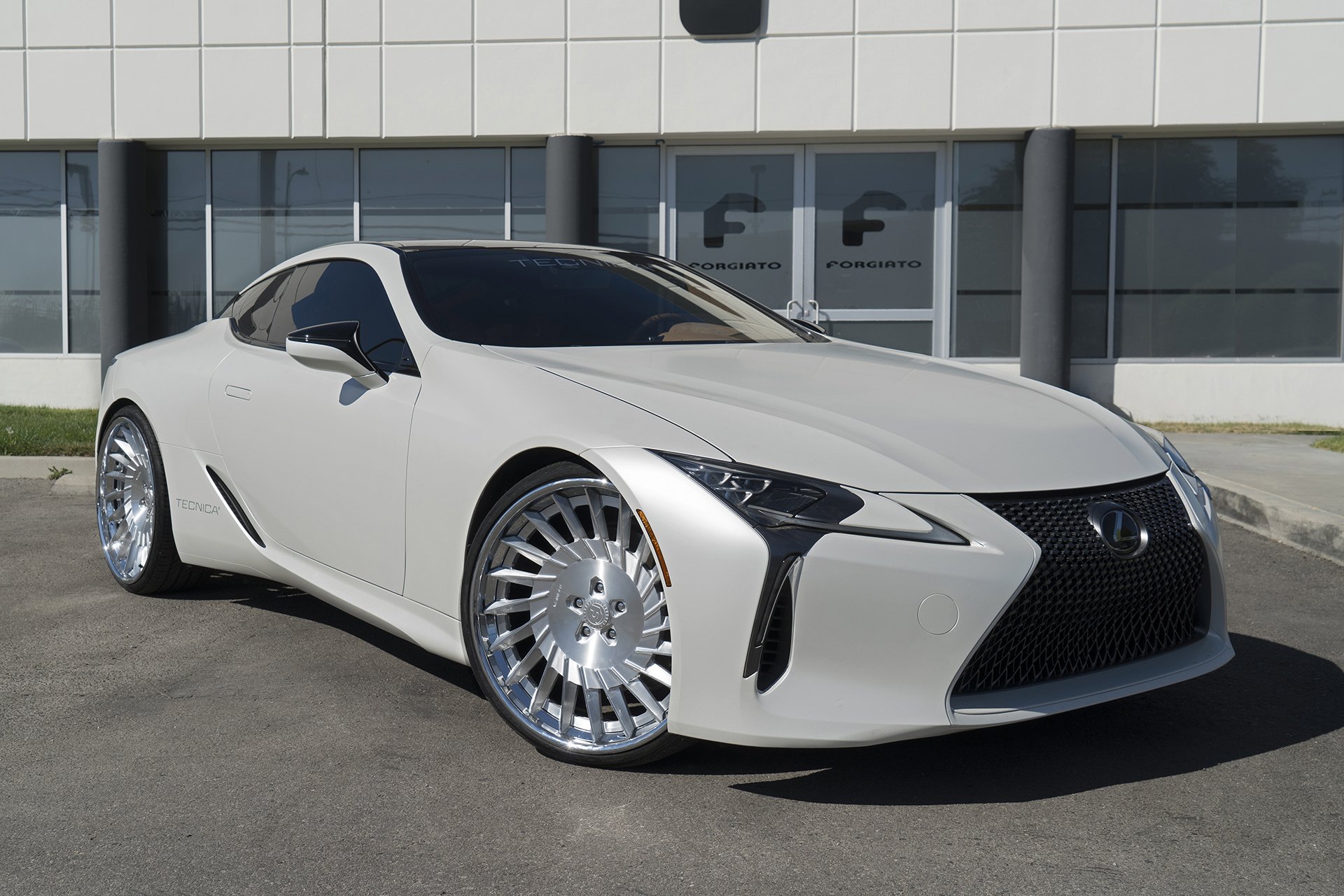 Tropical Storm White Lexus LC with Blacked Out Mesh Grille | CARiD.com ...