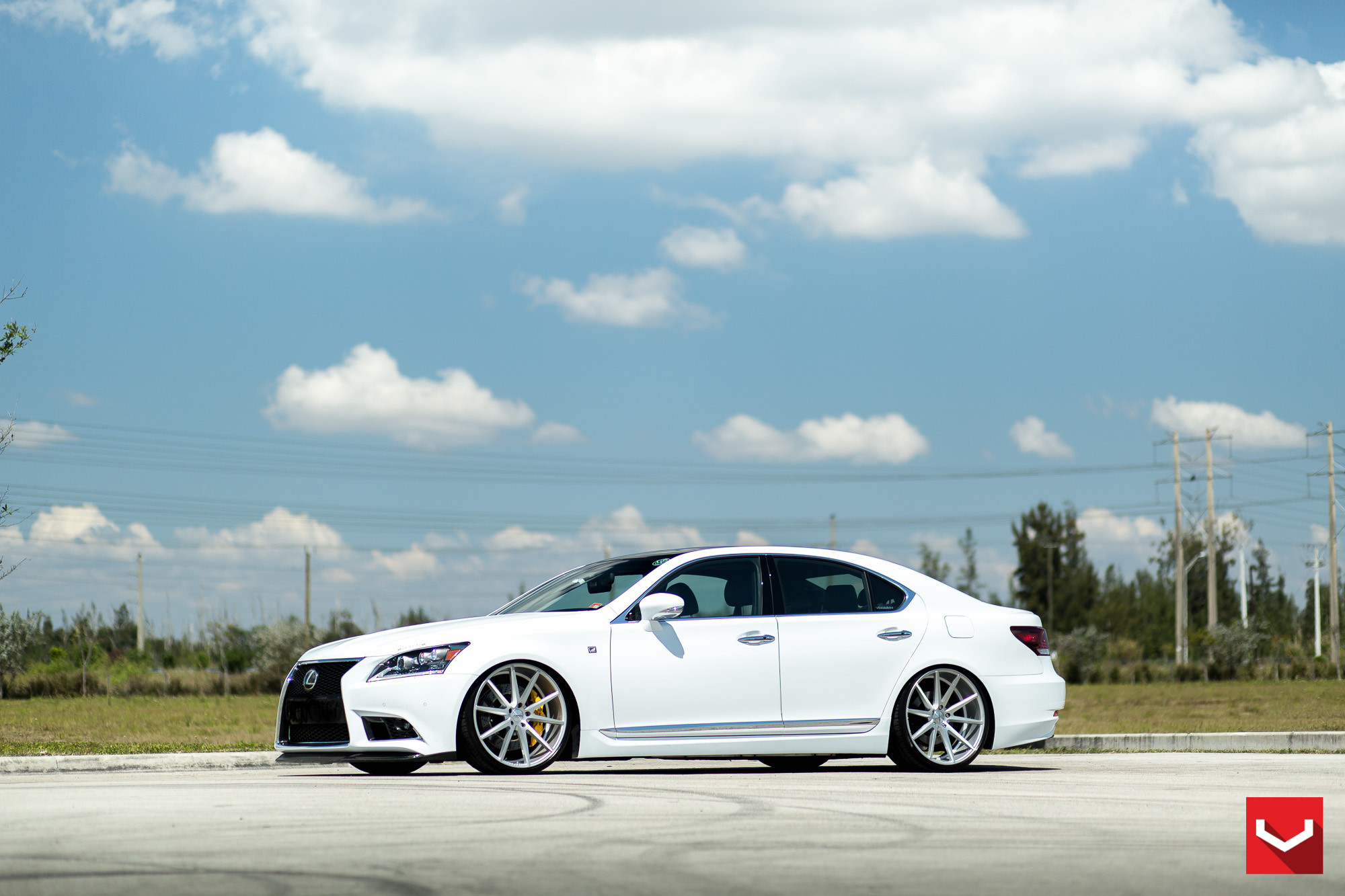Fascinating Stanced White Lexus LS Boasts Custom Parts | CARiD.com Gallery