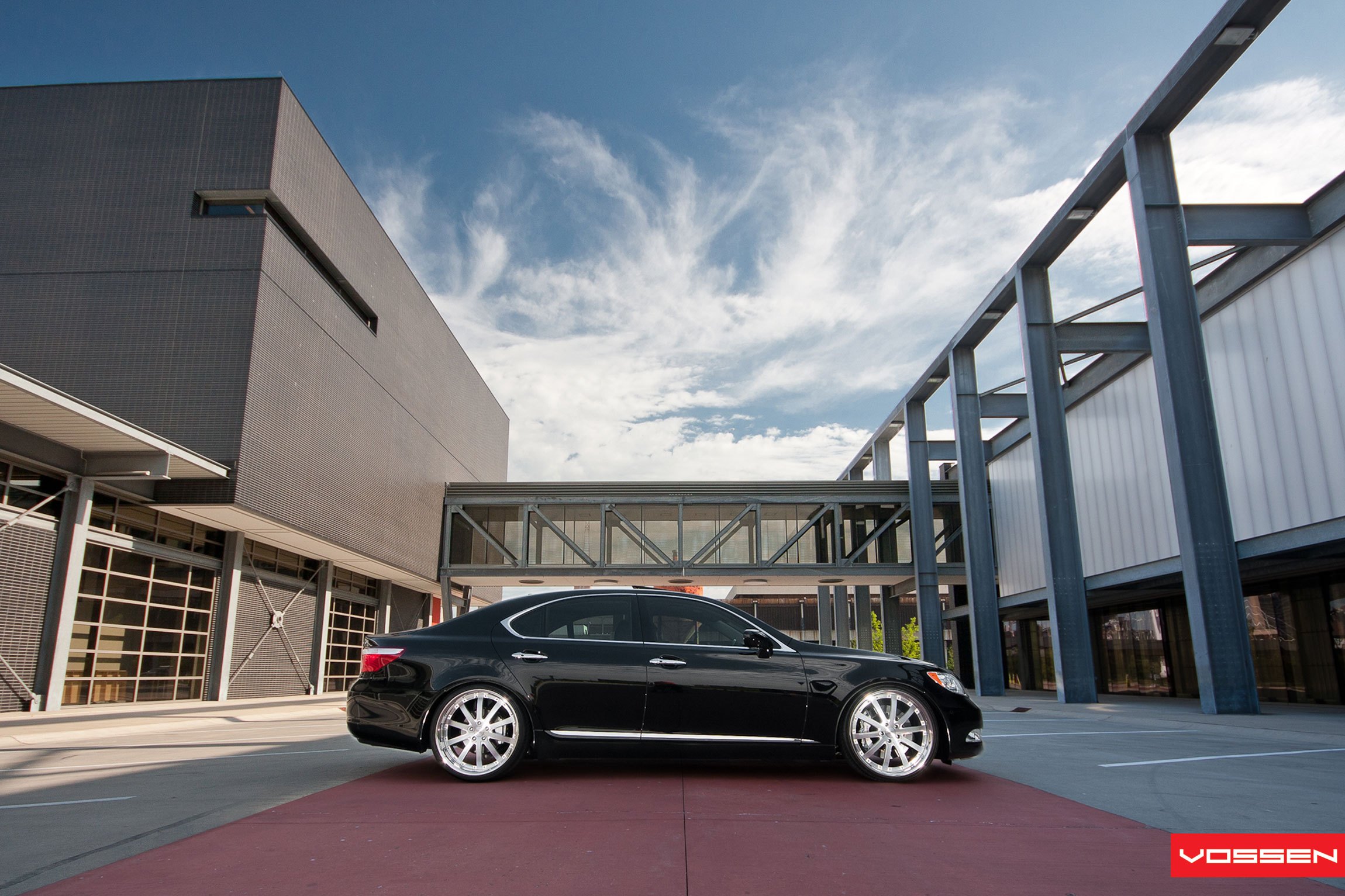 VIP Look of Gloss Black Lexus LS460 Put on Vossen Rims | CARiD.com Gallery