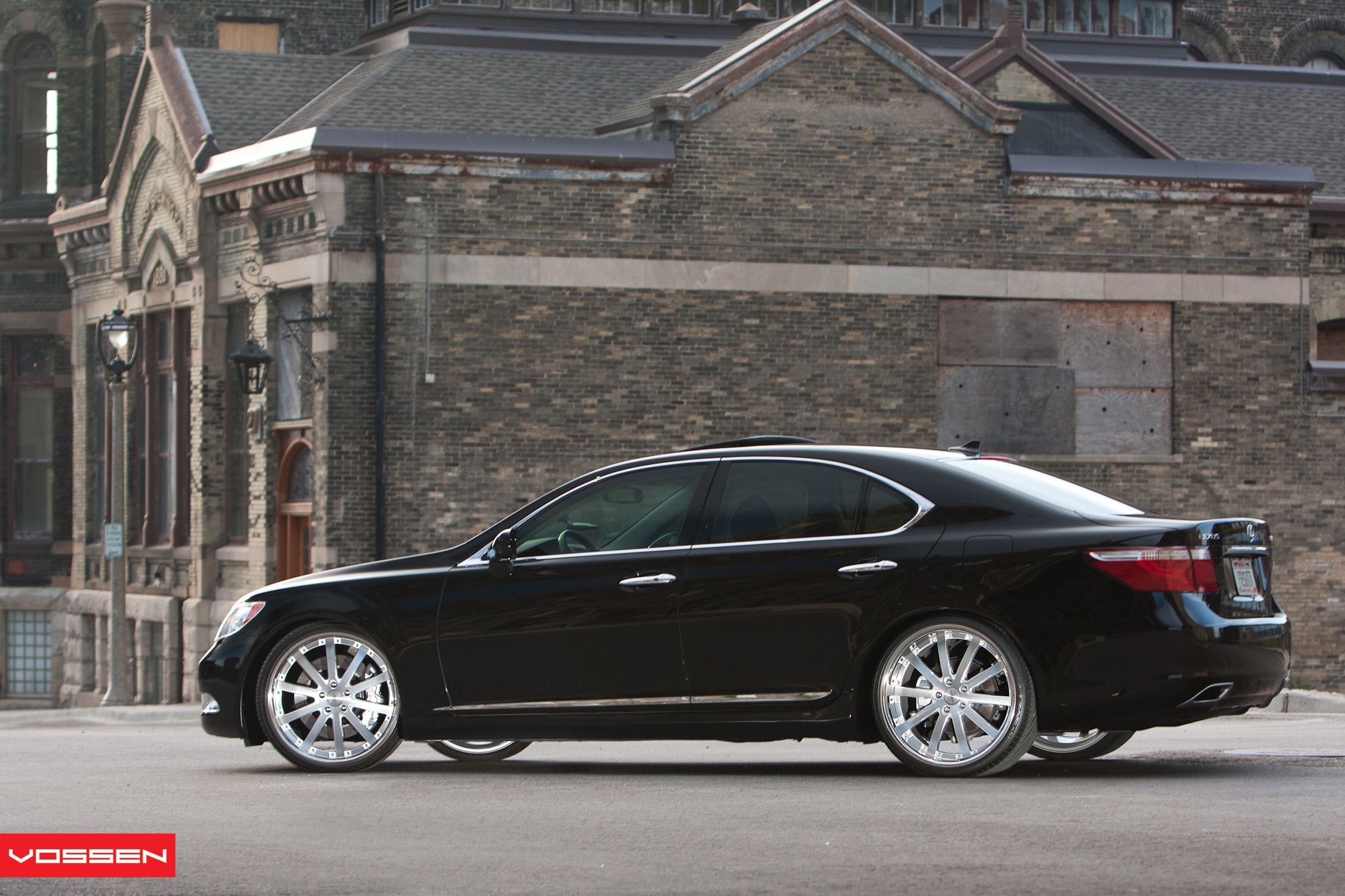 VIP Look of Gloss Black Lexus LS460 Put on Vossen Rims | CARiD.com Gallery