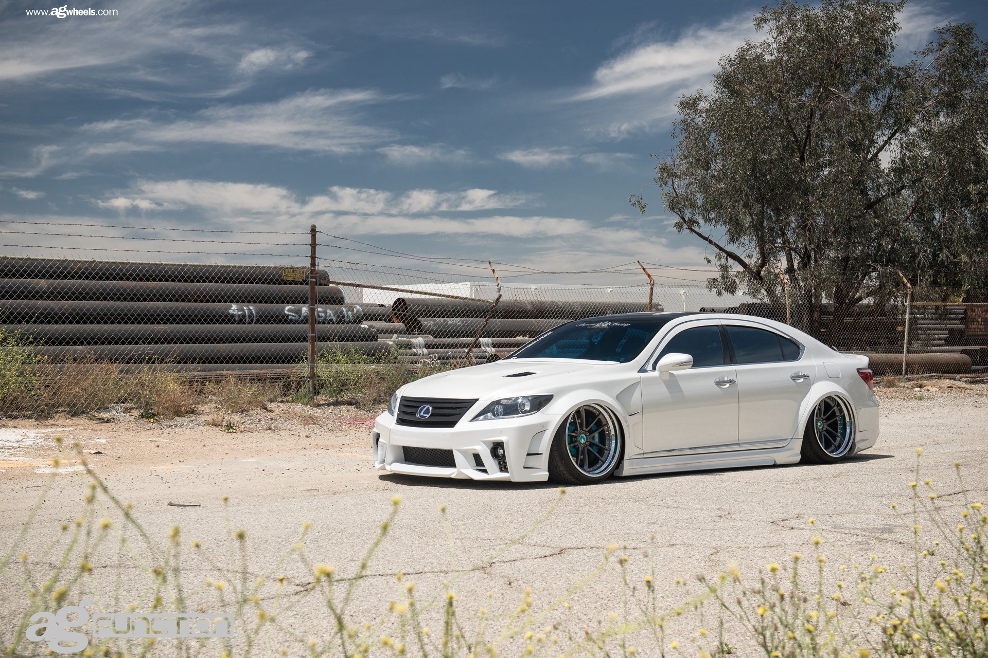 Stanced White Lexus LS Gets Distinctive Looks with Black Avant Garde ...