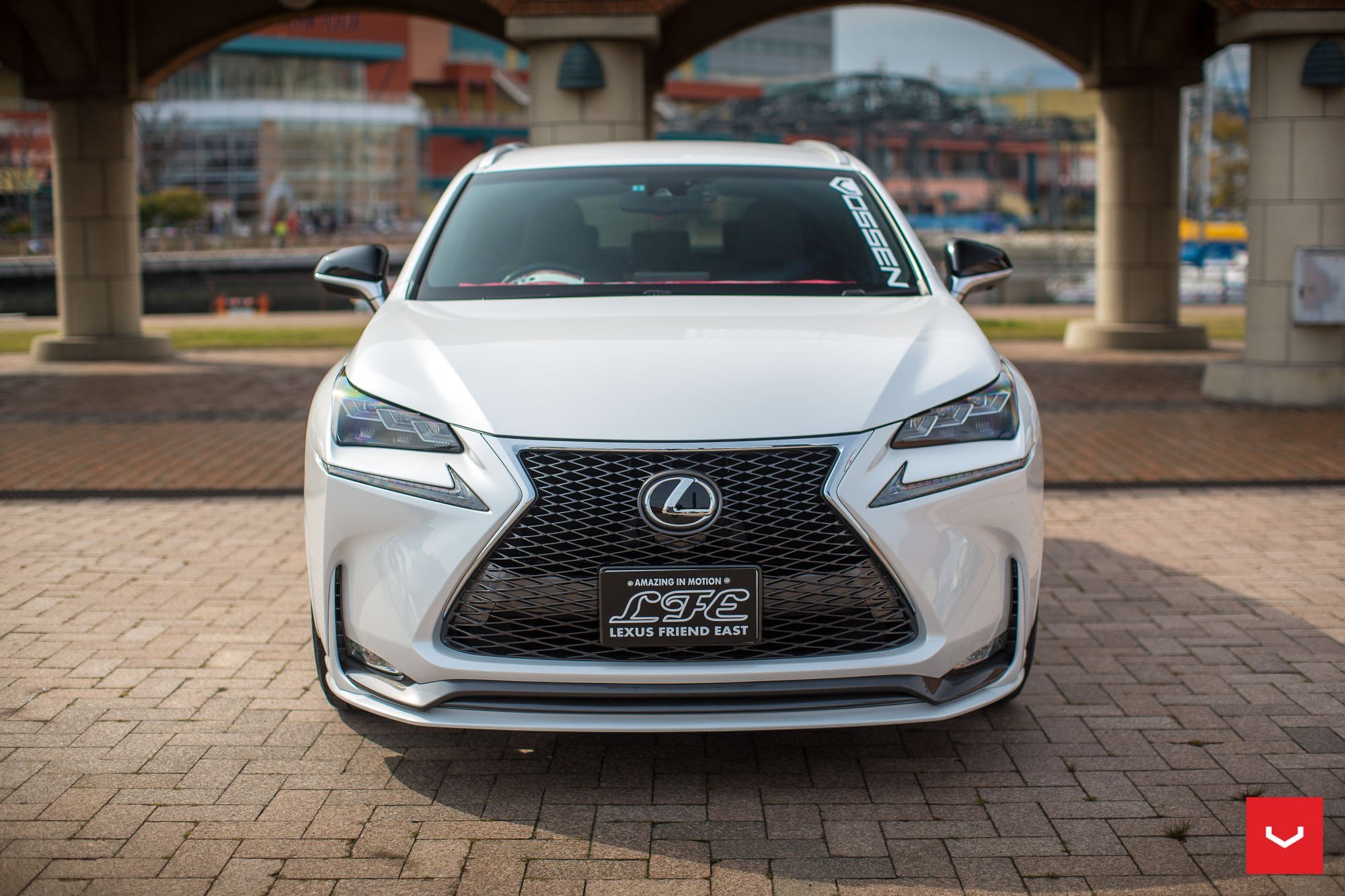 Classy Pearl White Lexus NX With Lowered Suspension and Vossen Rims ...