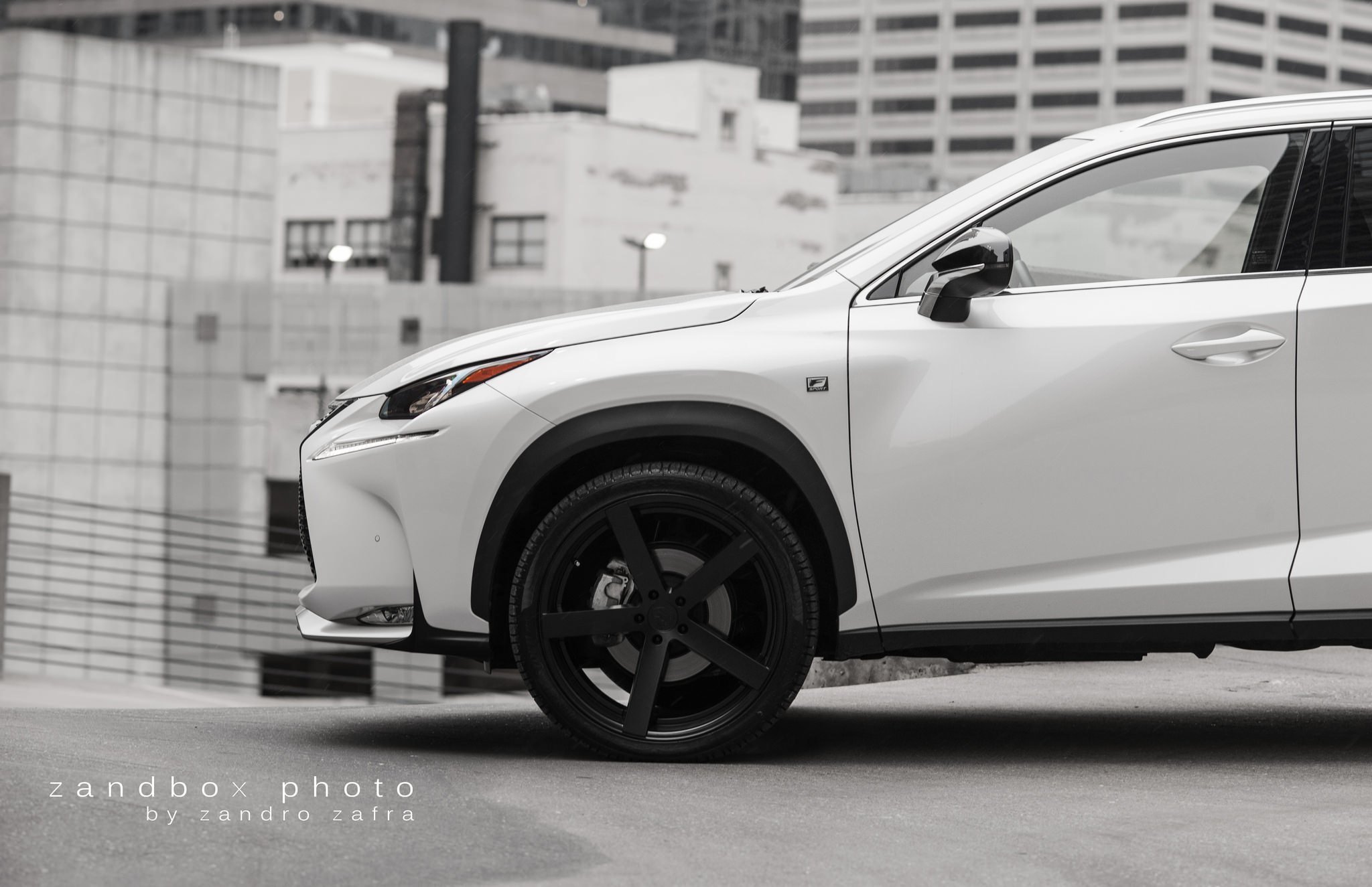 Imposing White Lexus NX Showing Off Matte Black Wheels | CARiD.com Gallery