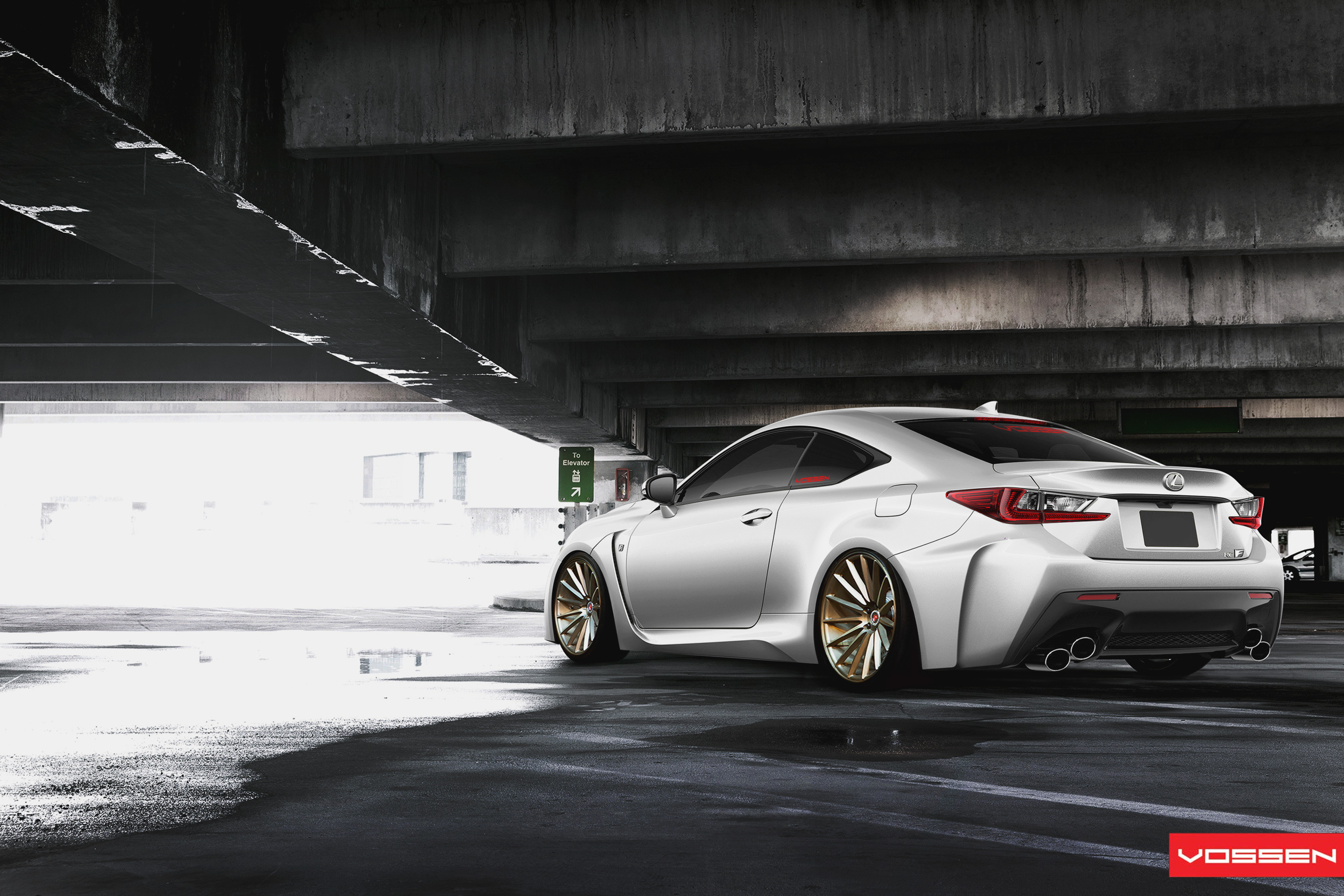 Stanced Lexus RC-F Gets Forged Custom Wheels by Vossen | CARiD.com Gallery