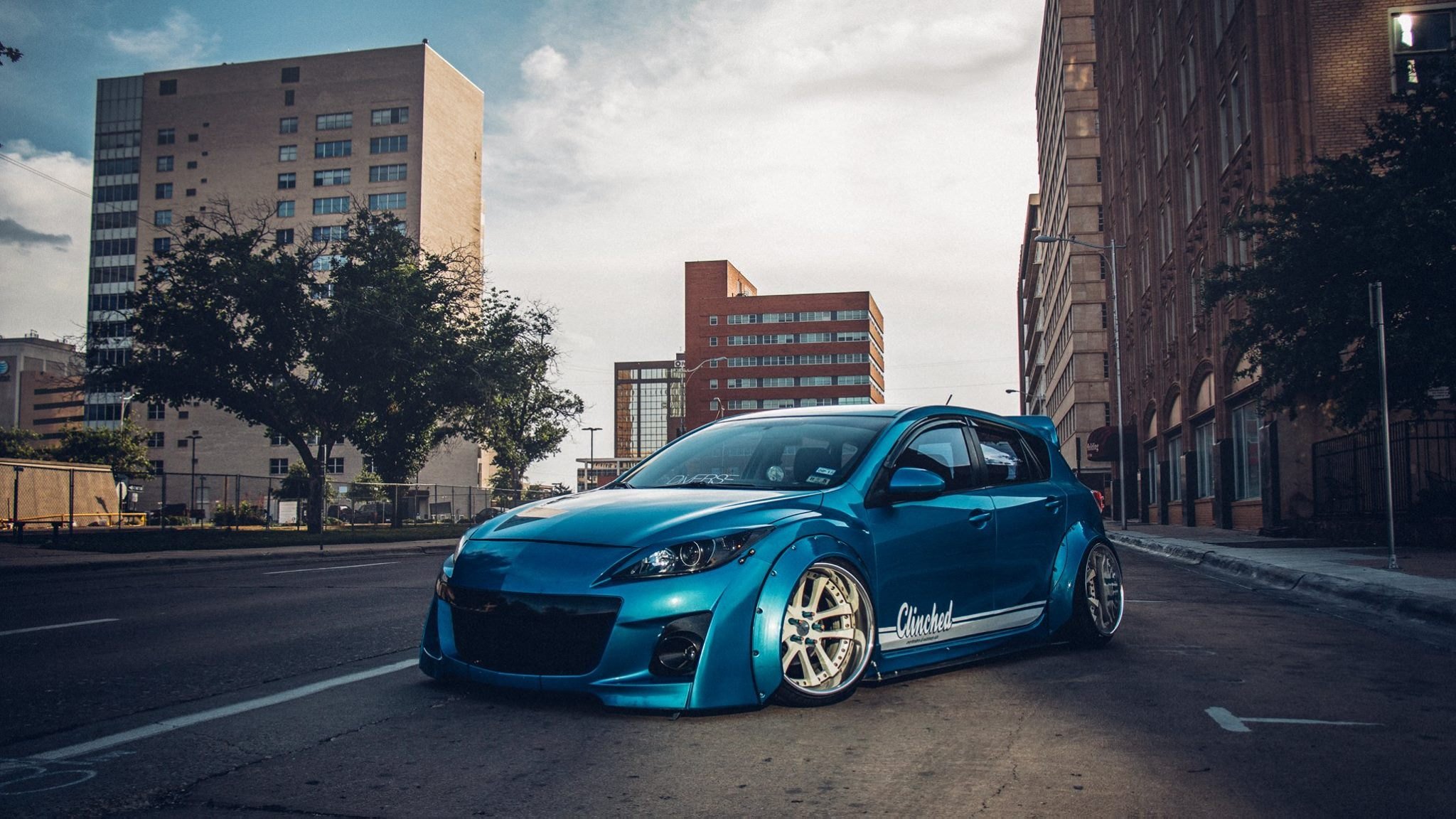 Extremely Exotic Clinched Body Kit on Blue Mazda 3 | CARiD.com Gallery