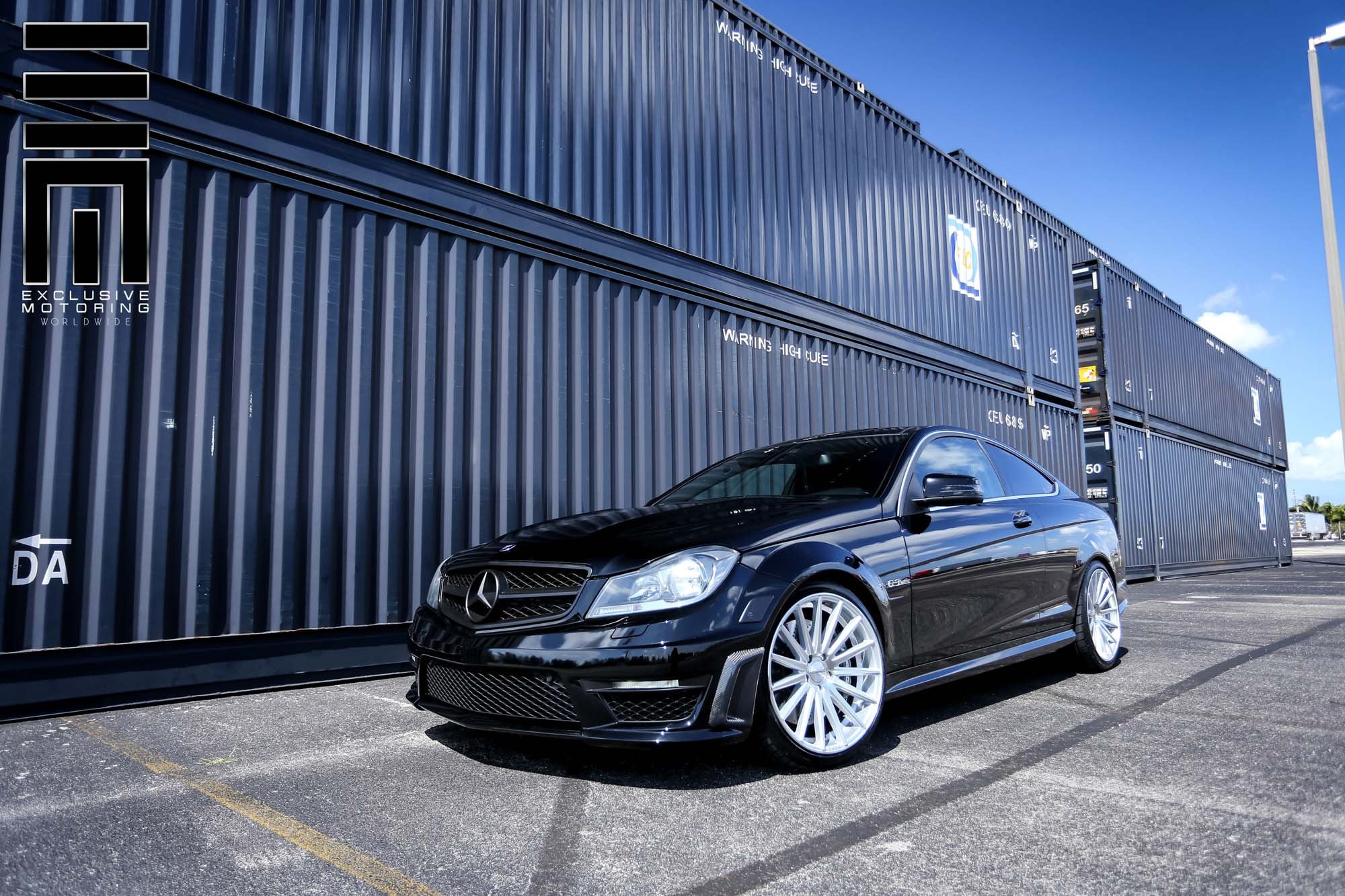 Elegant Black Mercedes C Class Modified with Exterior Accessories ...