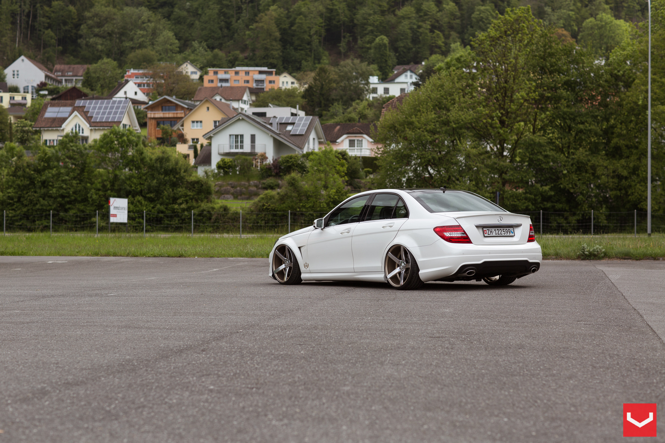 Stanced Mercedes C Class with A Few Aftermarket Parts | CARiD.com Gallery