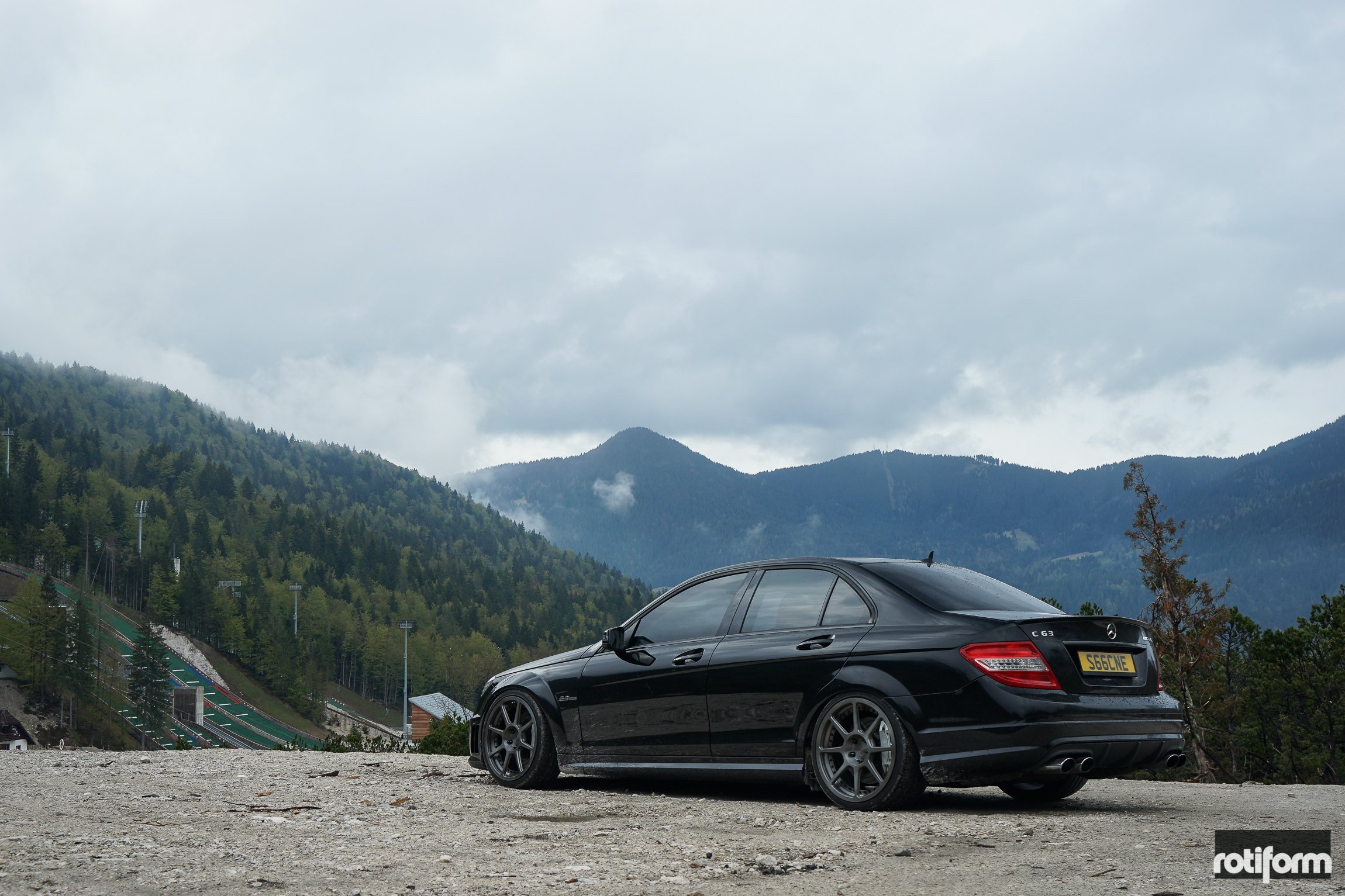 Menacing Black Mercedes C63 AMG Rocking Rotiform Forged Rims | CARiD ...