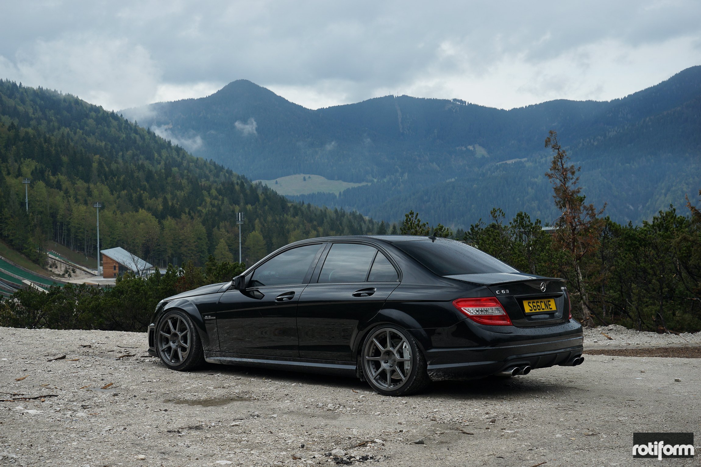 Menacing Black Mercedes C63 AMG Rocking Rotiform Forged Rims | CARiD ...