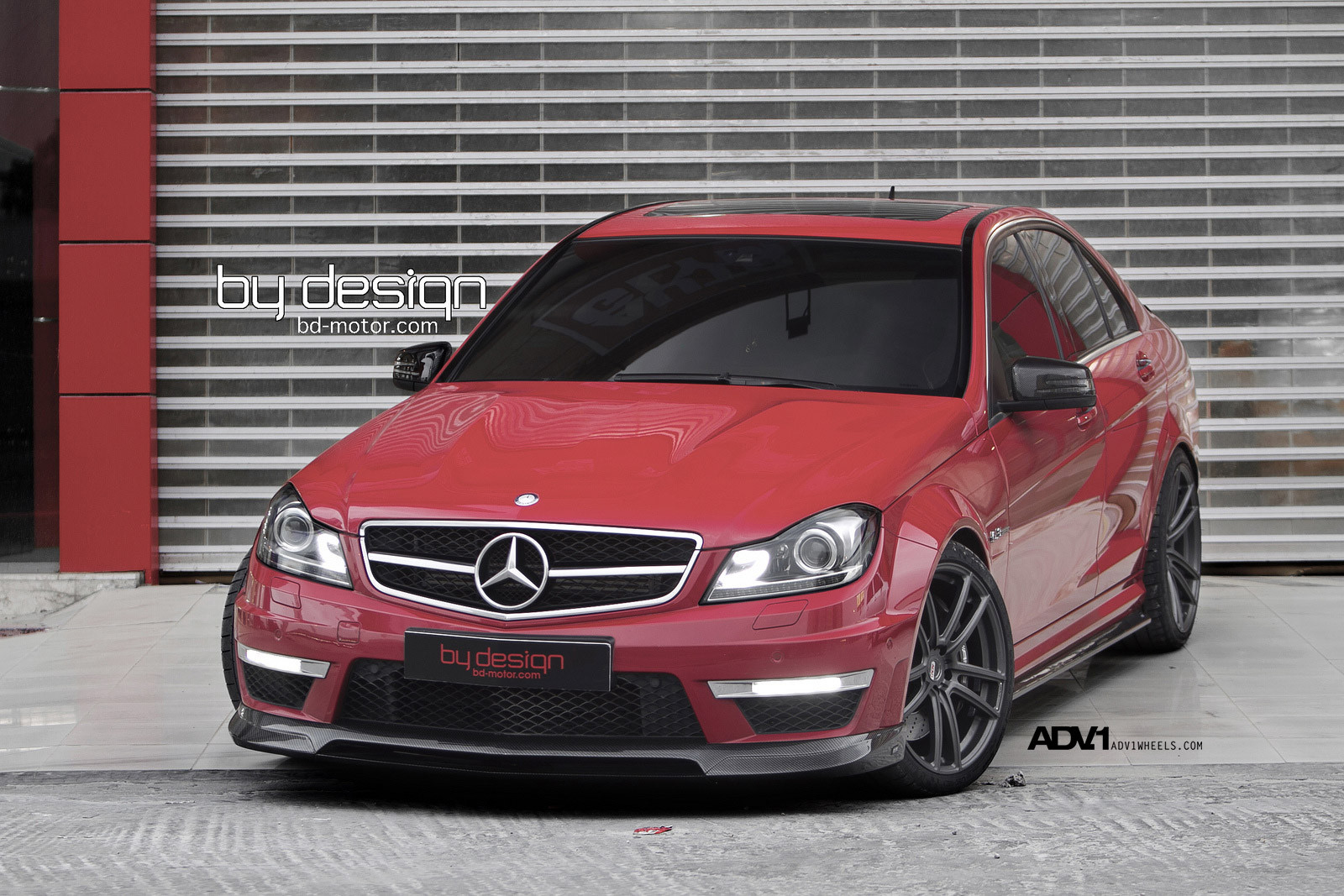 Red Rocket - Mercedes C63 AMG on ADV1 Rims | CARiD.com Gallery