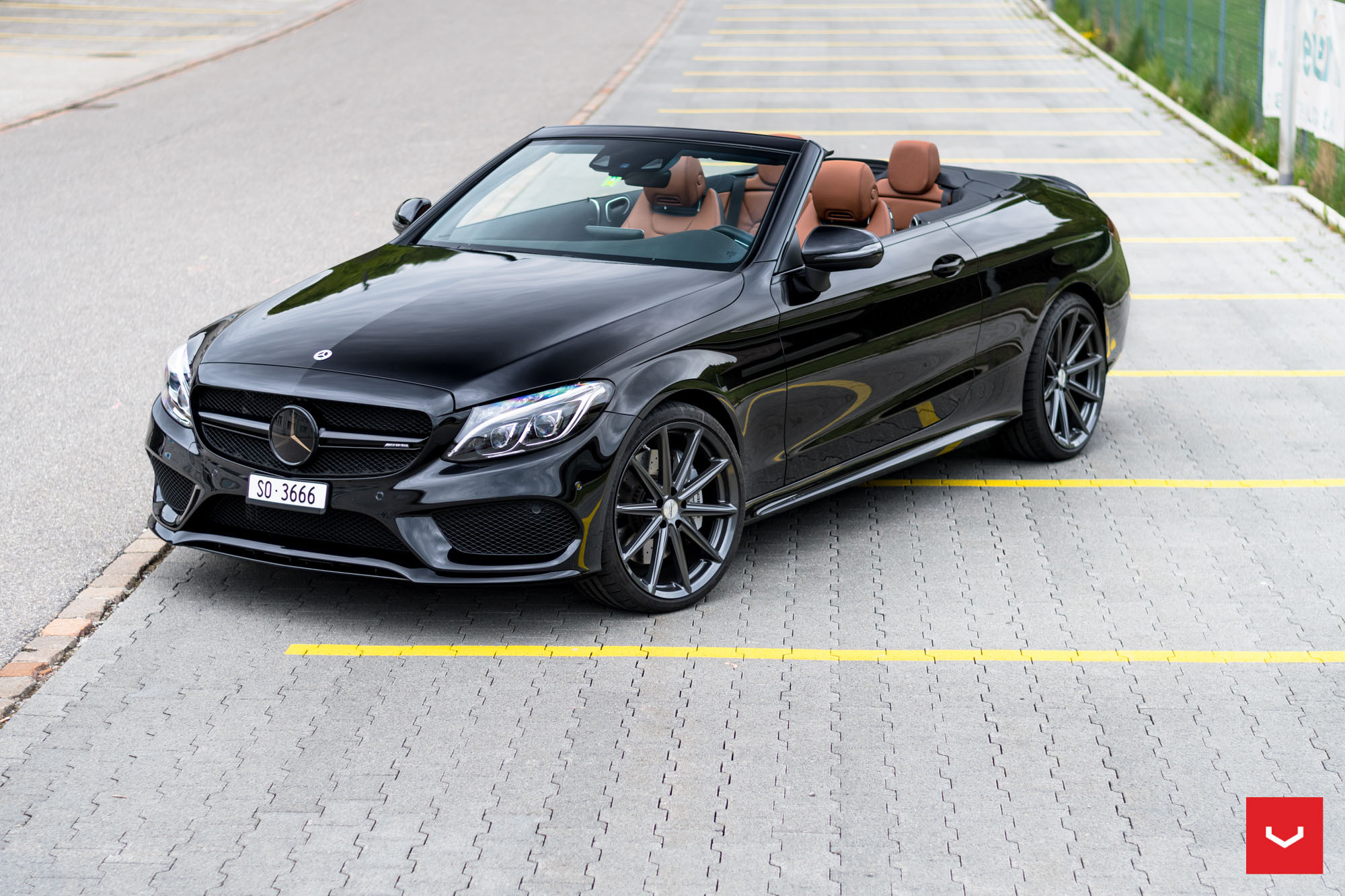 Stylish Aftermarket Parts on Stunning Convertible Mercedes C Class ...