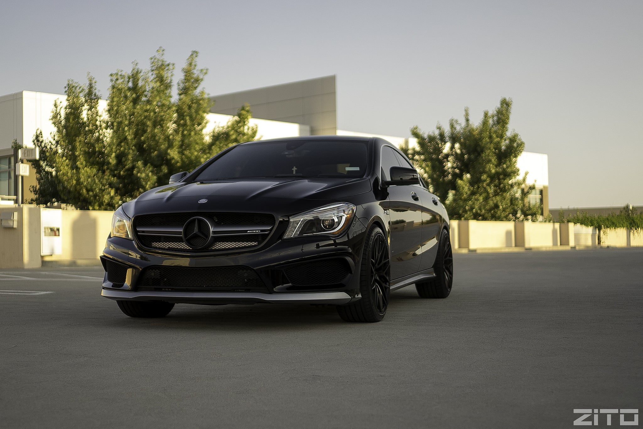 Thrilling Murdered Out Custom Mercedes CLA Class | CARiD.com Gallery