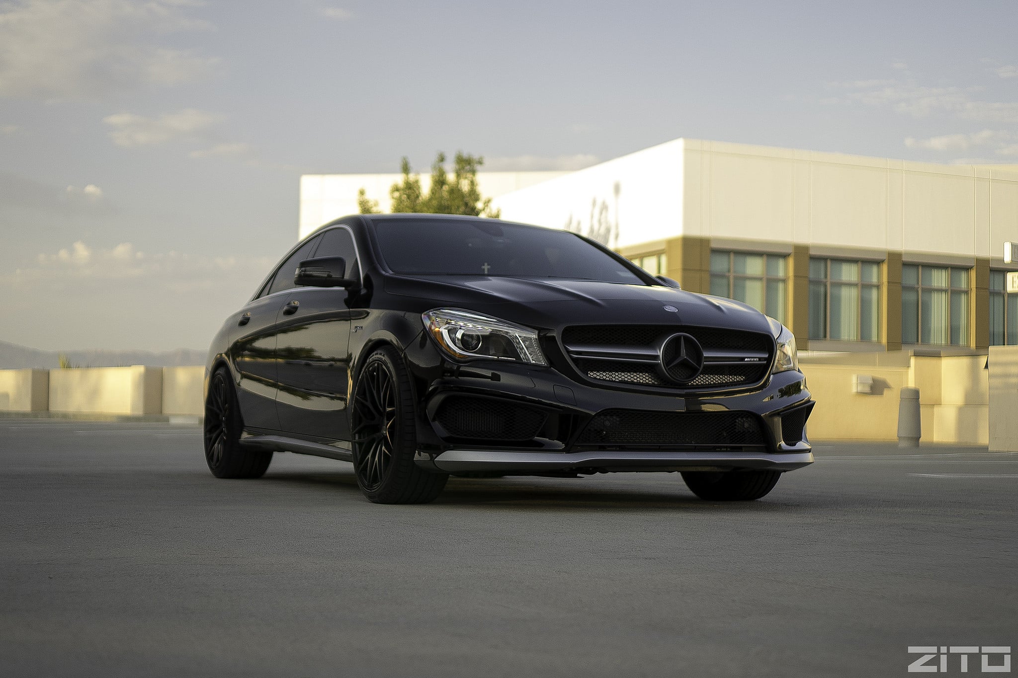 Thrilling Murdered Out Custom Mercedes CLA Class | CARiD.com Gallery
