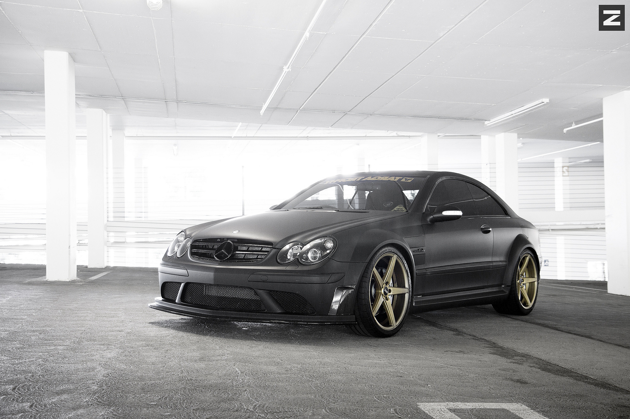 Devil in Disguise: Custom Black Matte Mercedes CLK | CARiD.com Gallery
