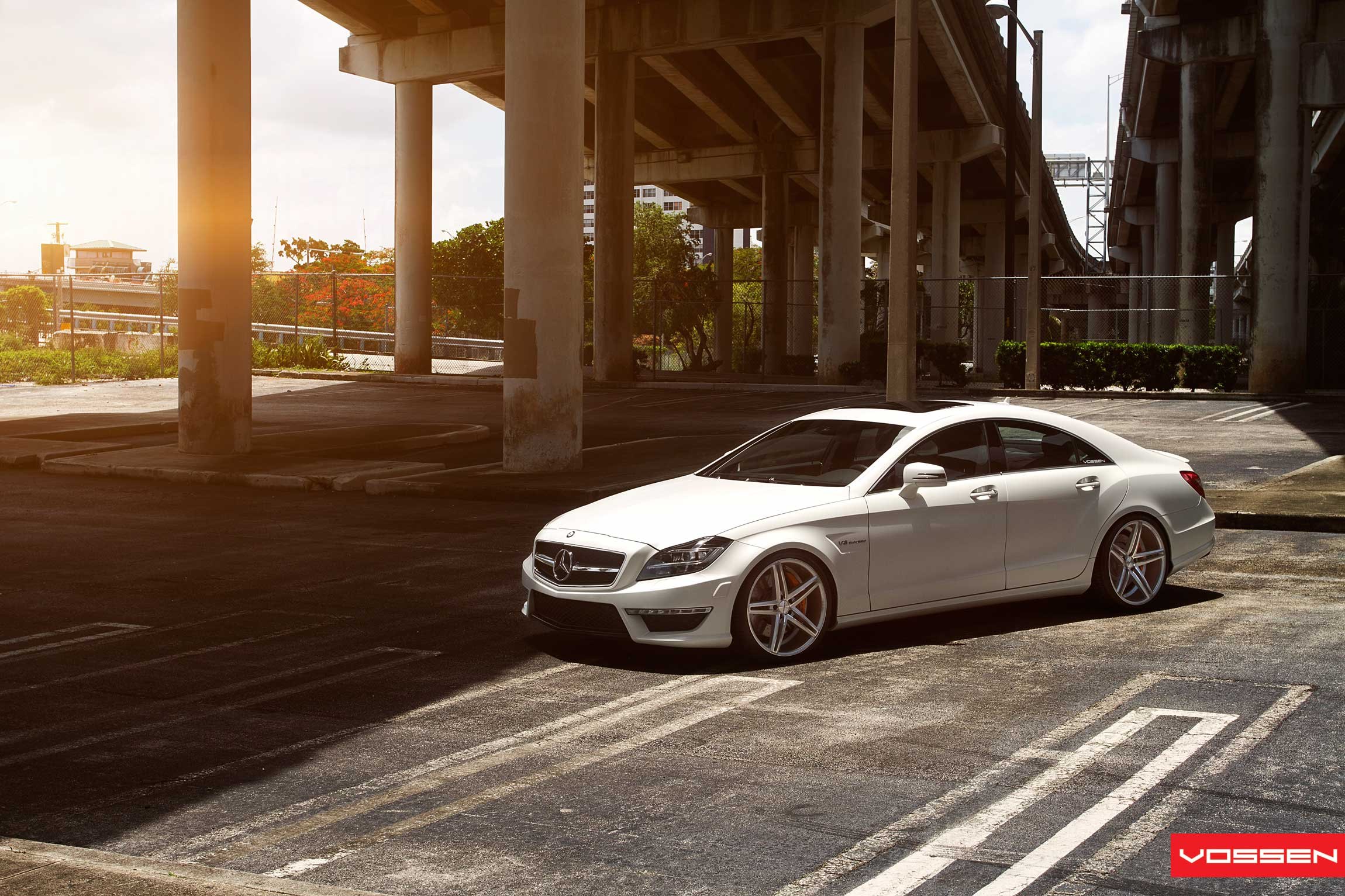 Stunning White Mercedes CLS With Vossen Luxury Wheels | CARiD.com Gallery