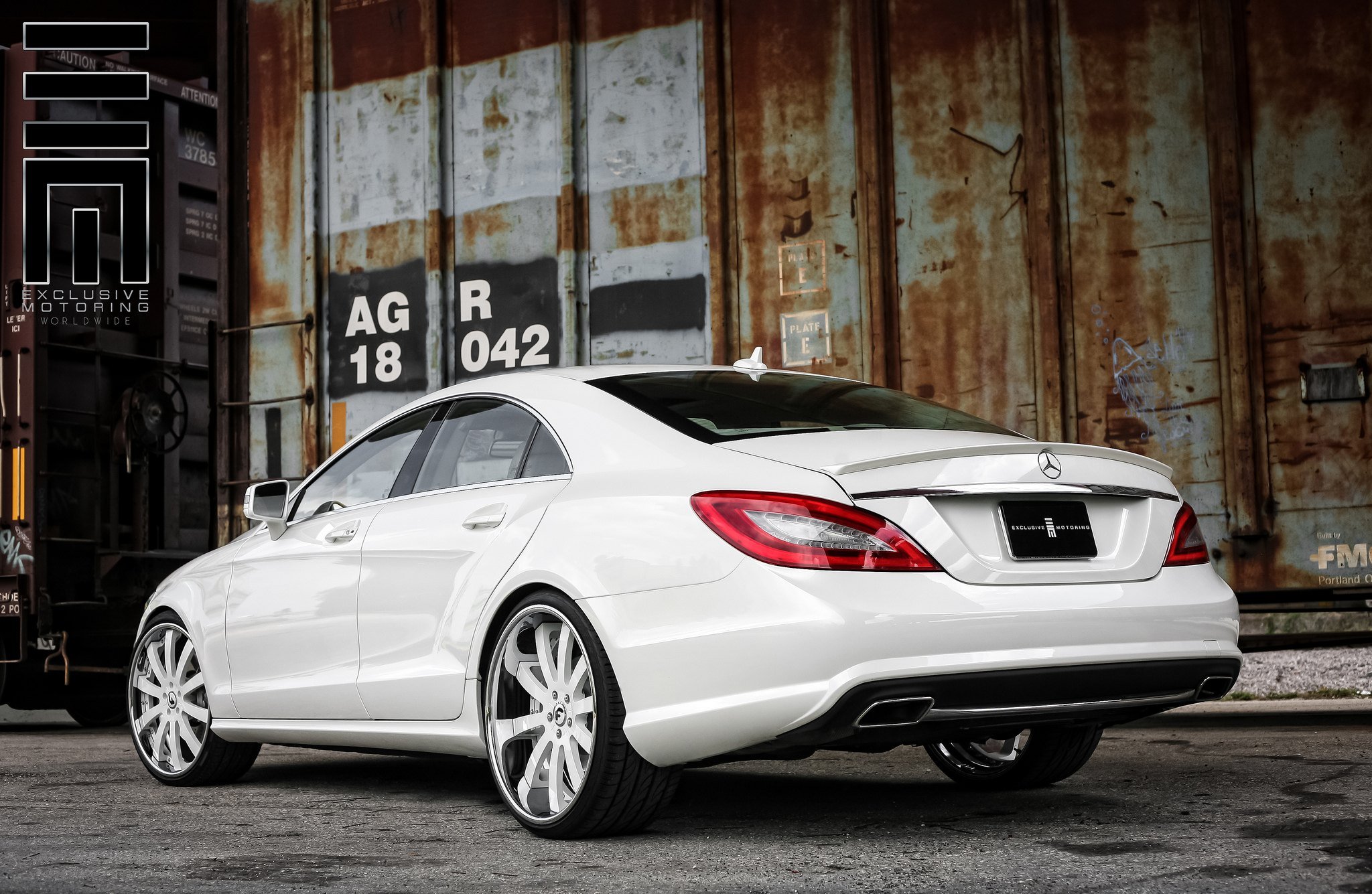 White Mercedes CLS on Forgiato Custom Wheels | CARiD.com Gallery