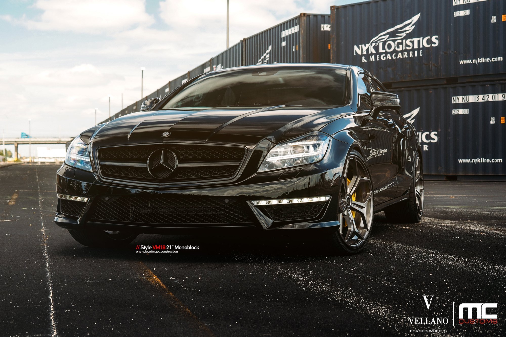 Gloss Black Custom Mercedes CLS Class Shod in Custom Rims Featuring ...