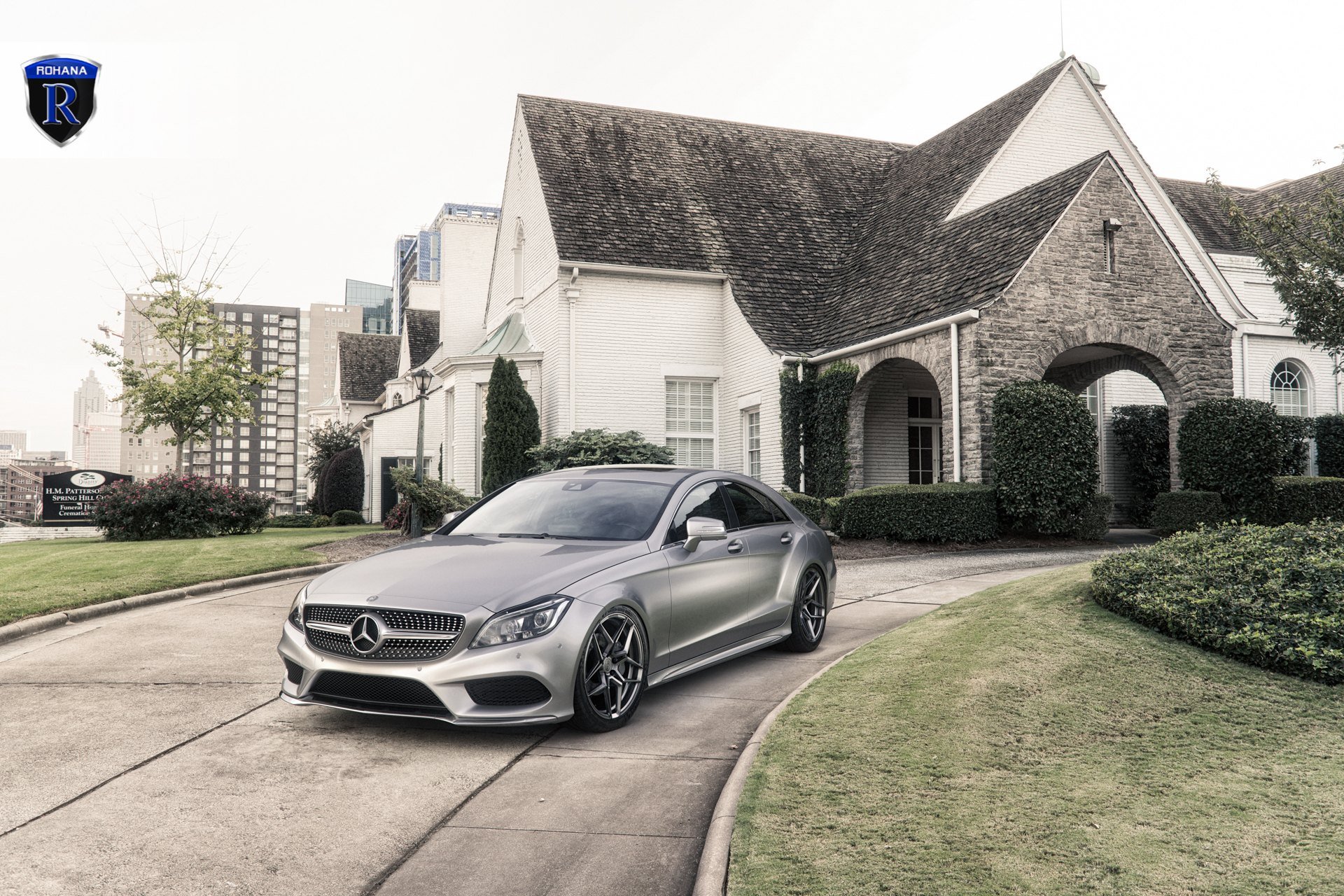 Sporty Looking Yet Elegant: Silver Mercedes CLS Class Rolling on Custom ...
