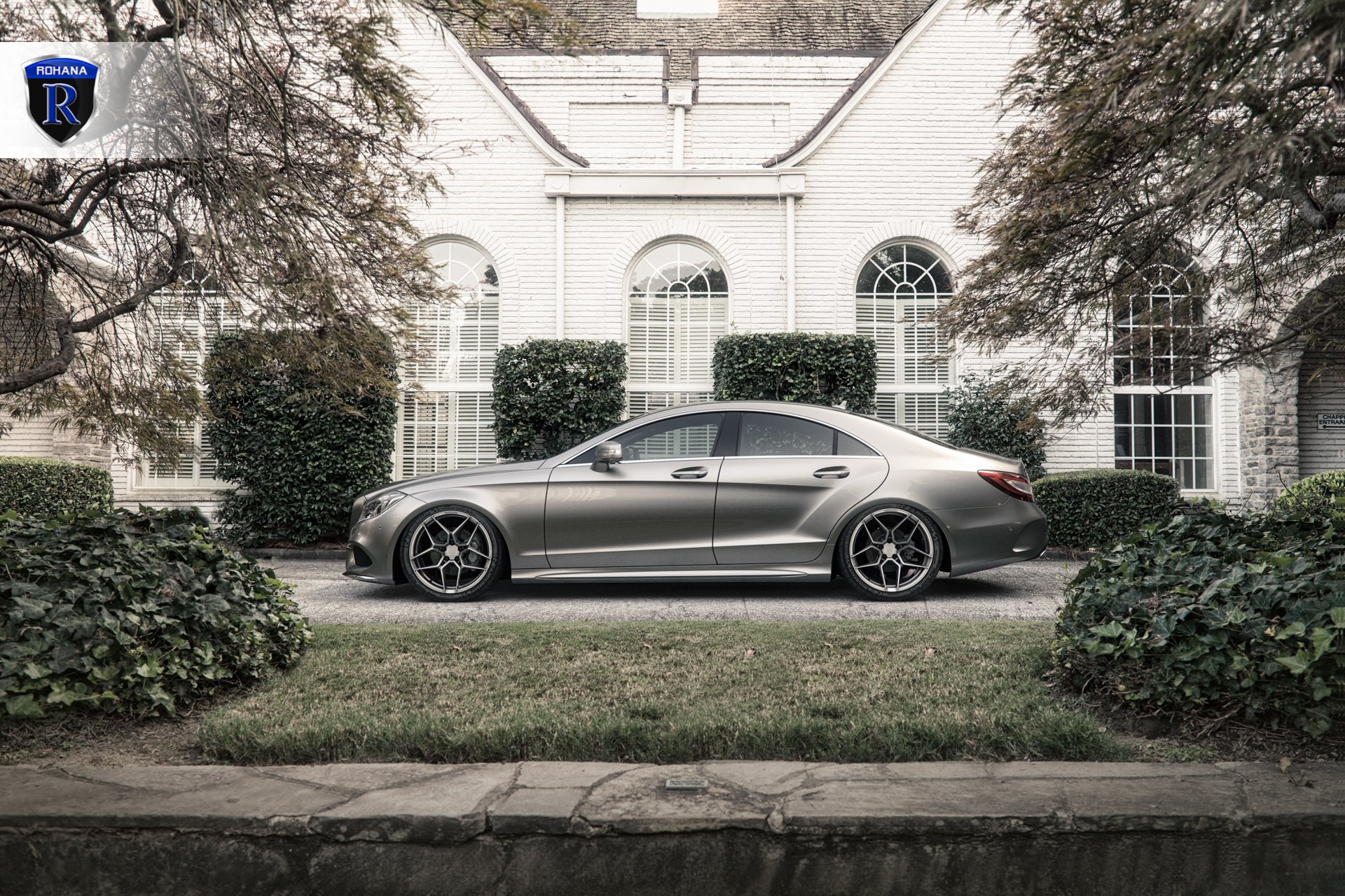 Sporty Looking Yet Elegant: Silver Mercedes CLS Class Rolling on Custom ...