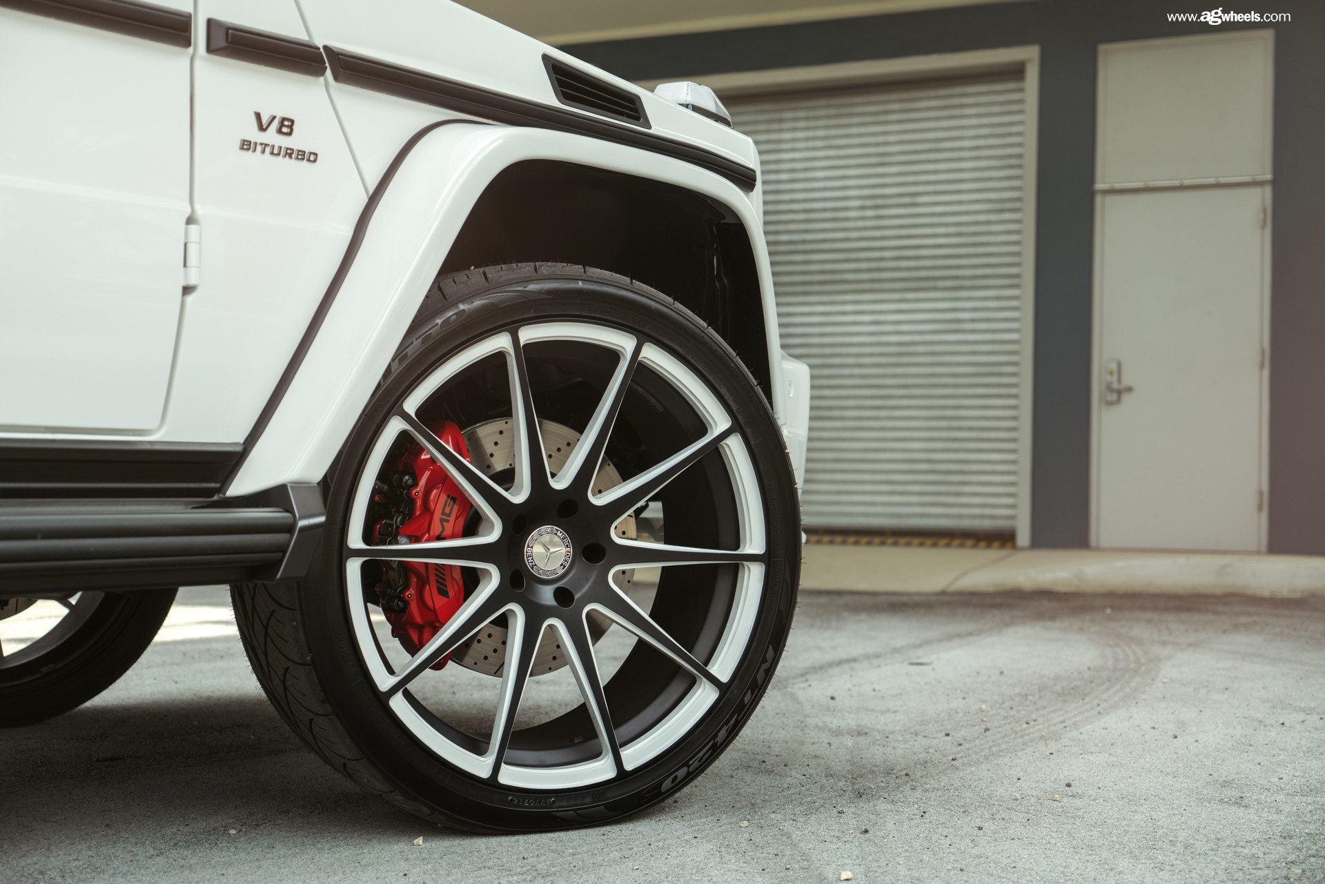 White Mercedes G-Class Dressed Up in Custom Parts and Avant Garde Rims ...