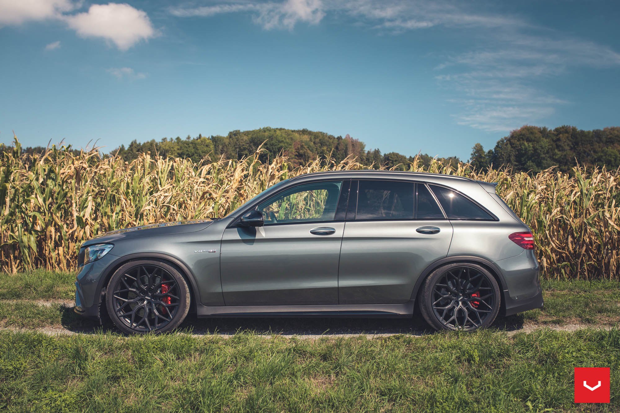 Gray Mercedes GLC Class Features Blacked Out Vossen Wheels for ...